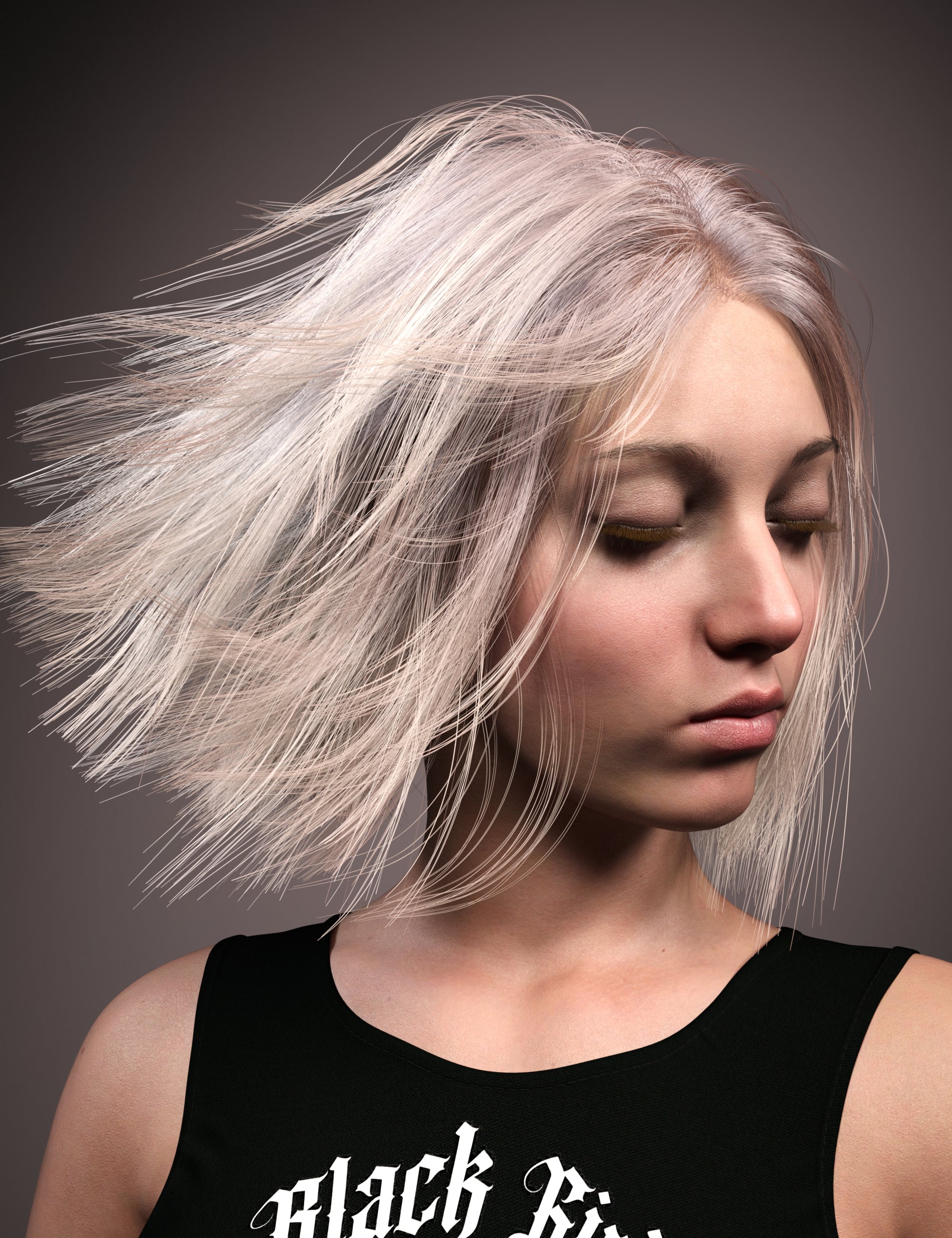 dForce FE Strand-Based Straight Bob Hair for Genesis 9 | Daz 3D