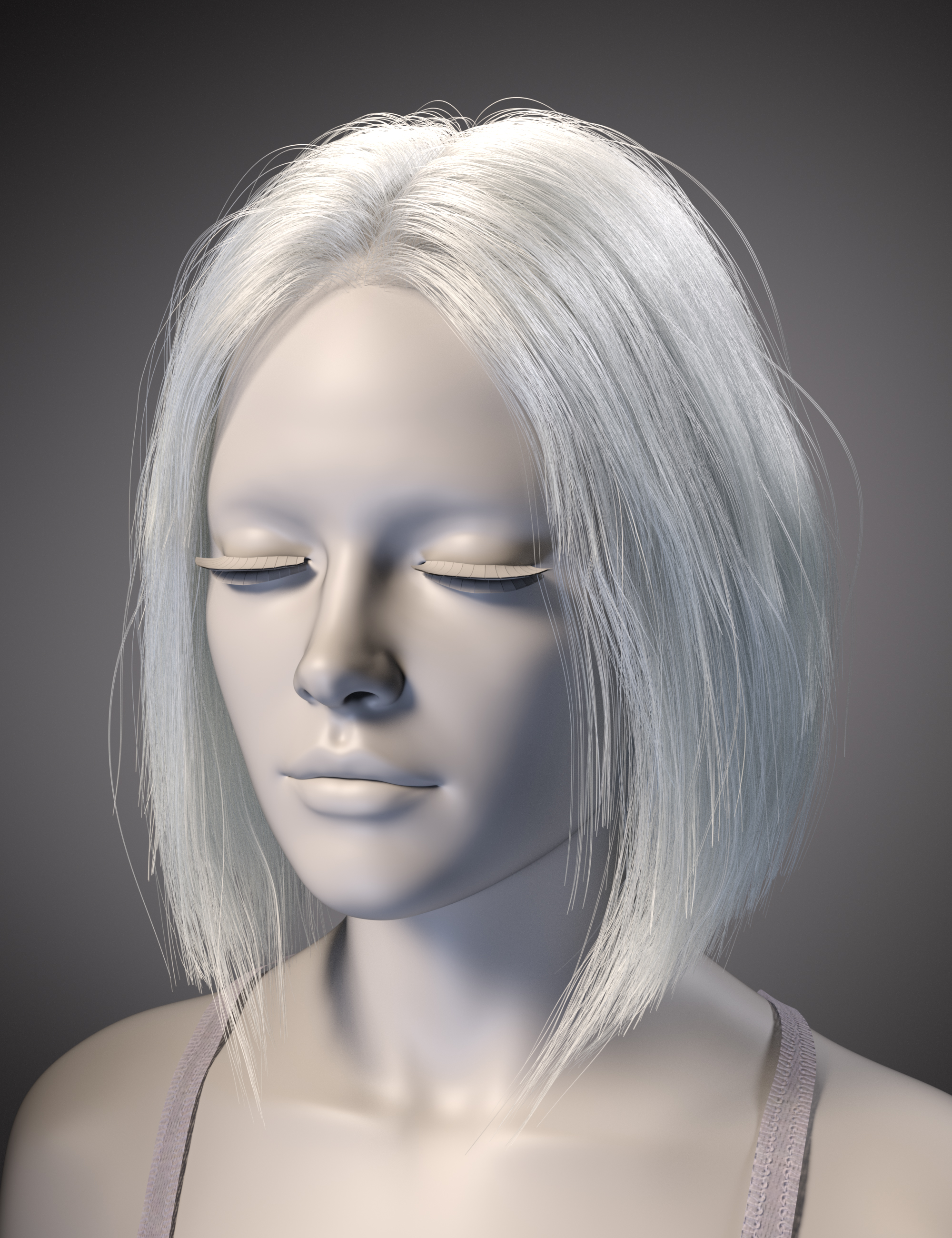 dForce FE Strand-Based Straight Bob Hair for Genesis 9 | Daz 3D