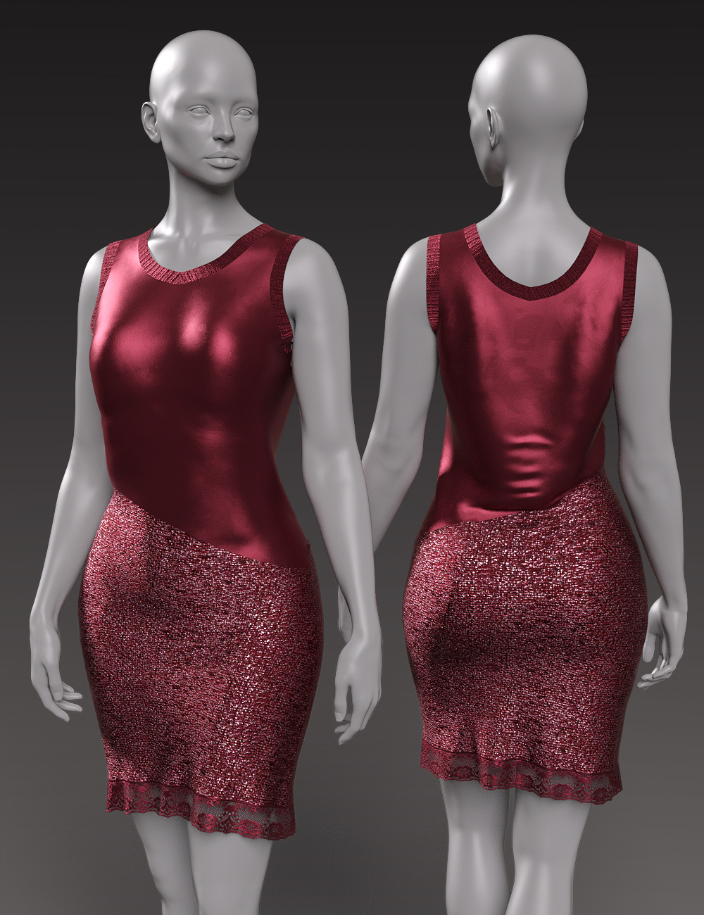 VERSUS - dForce Upscale Dress Add-On | Daz 3D