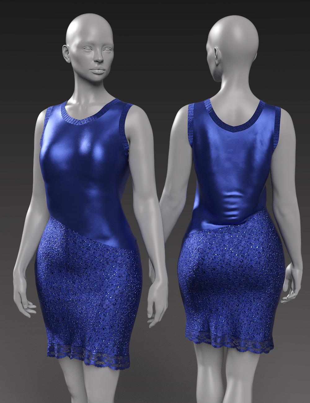 VERSUS - dForce Upscale Dress Add-On | Daz 3D