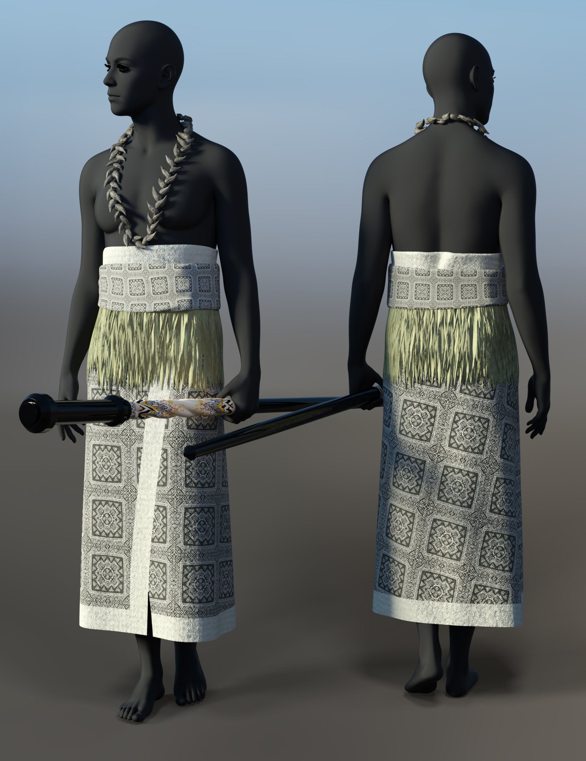 AH dForce Samoan Outfit Texture Add-on | Daz 3D