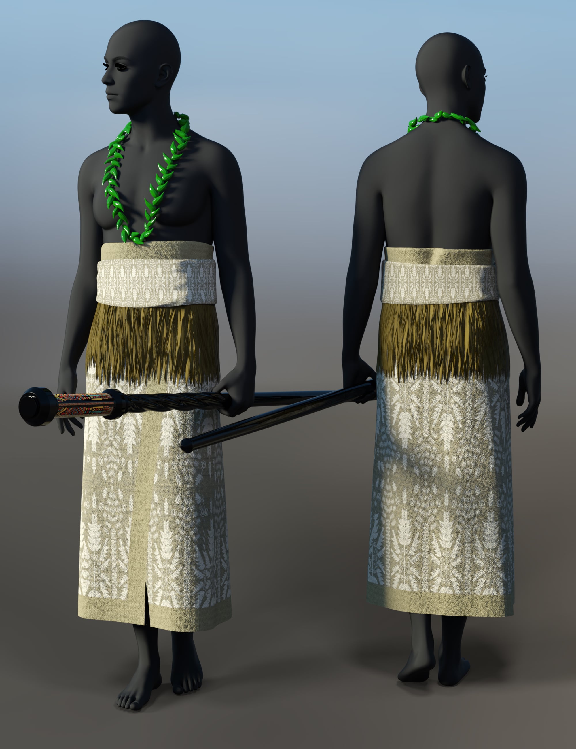 AH dForce Samoan Outfit Texture Add-on | Daz 3D