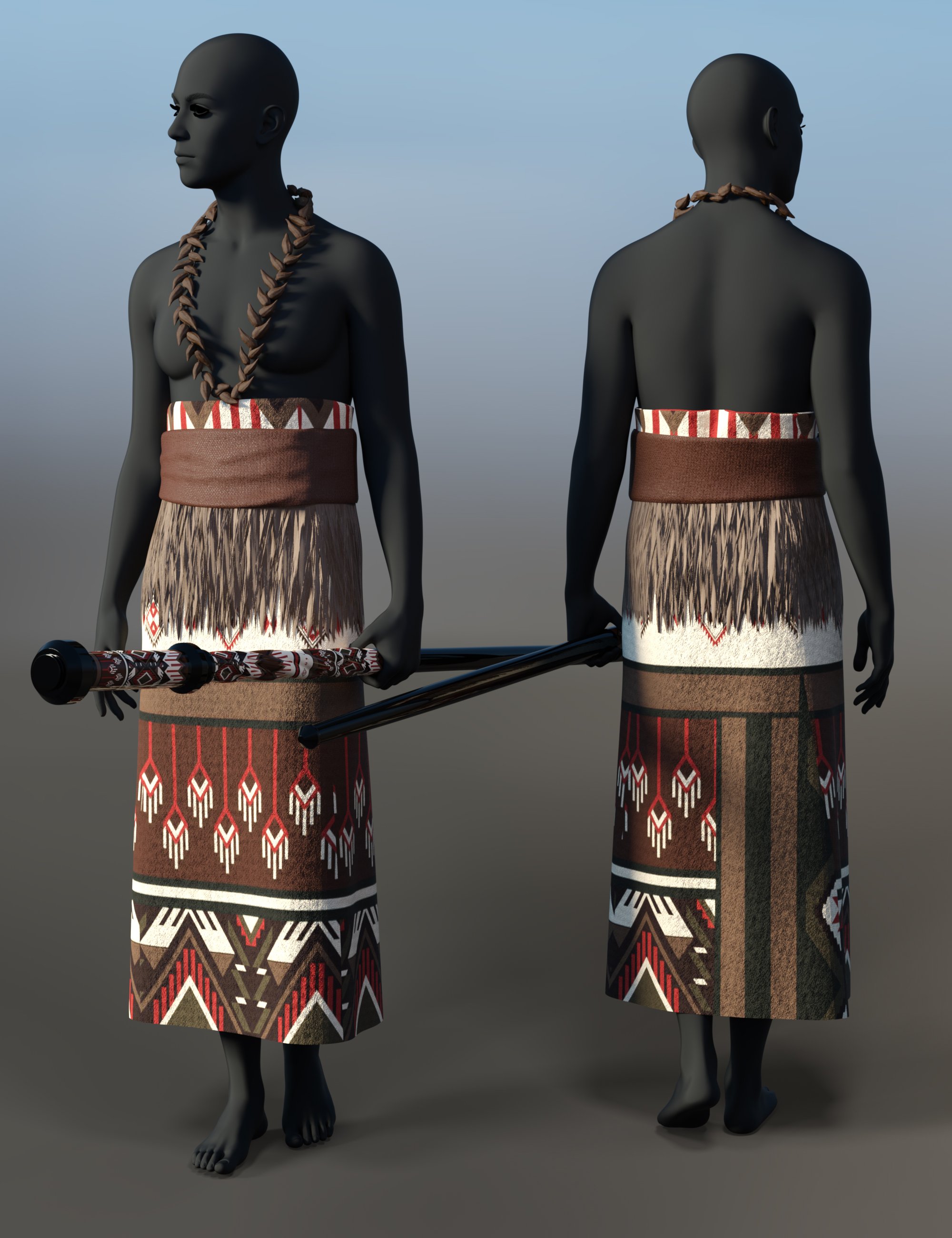 AH dForce Samoan Outfit Texture Add-on | Daz 3D