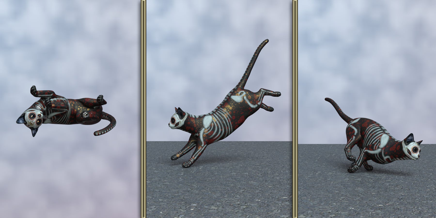 Furry Guide Poses for House Cat and Genesis 9 | Daz 3D
