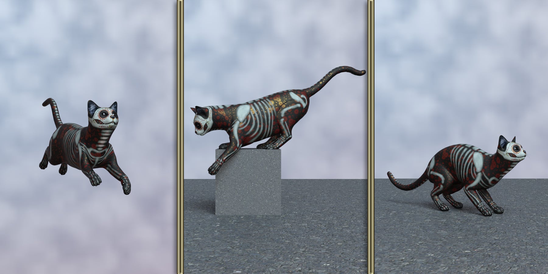 Furry Guide Poses for House Cat and Genesis 9 | Daz 3D