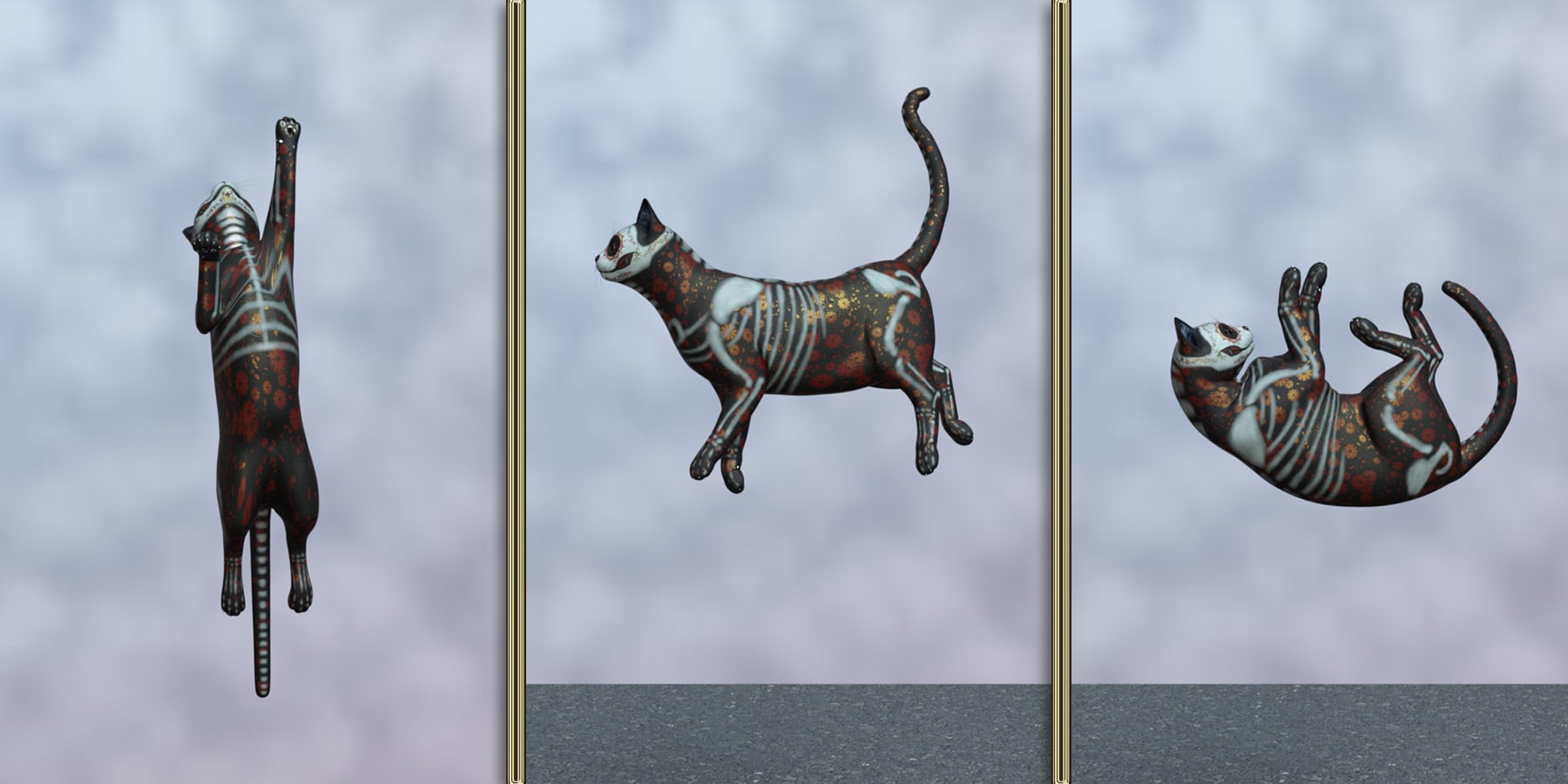 Furry Guide Poses for House Cat and Genesis 9 | Daz 3D