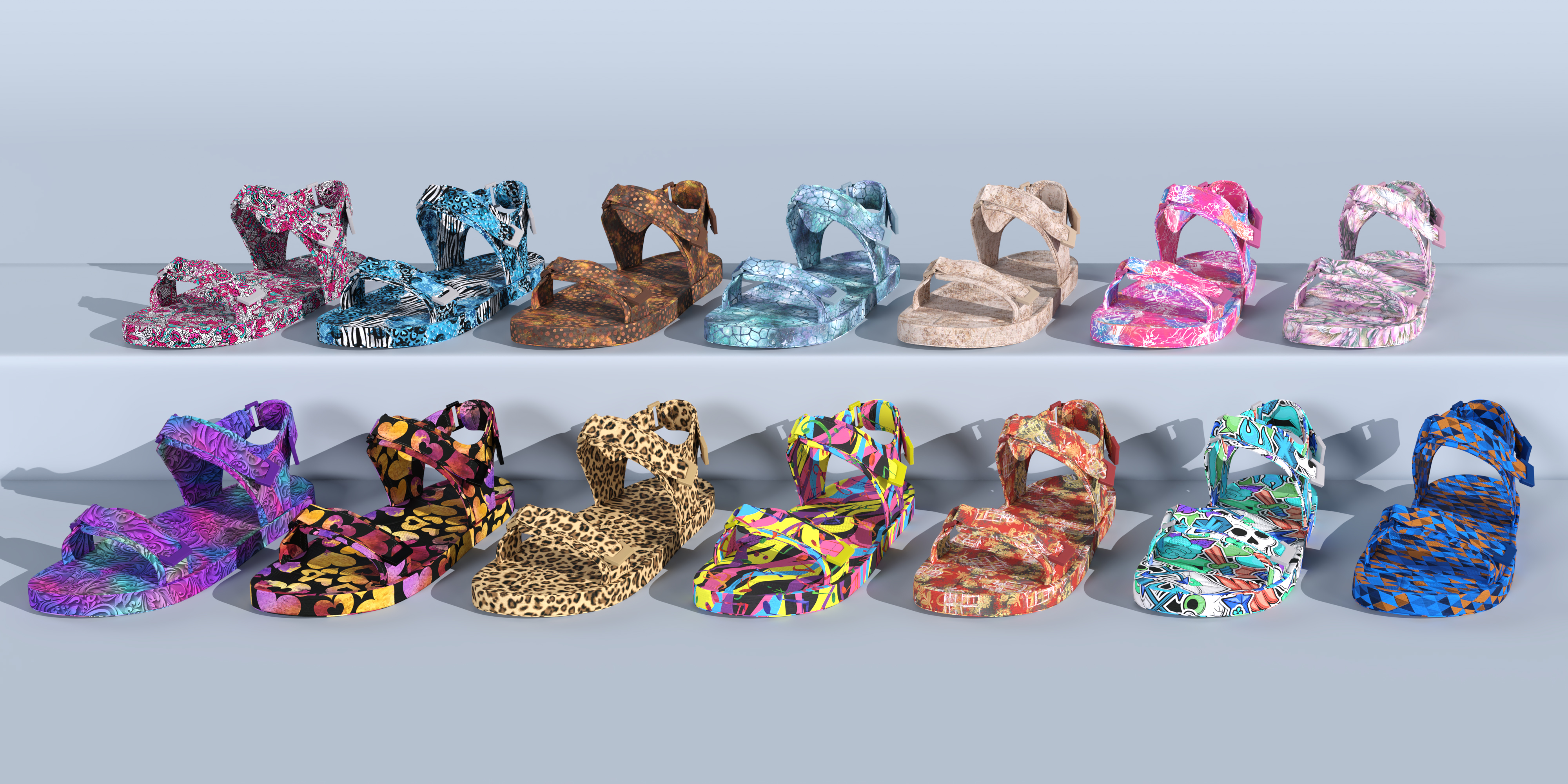 Textras For CW Darcy Flat Sandals | Daz 3D