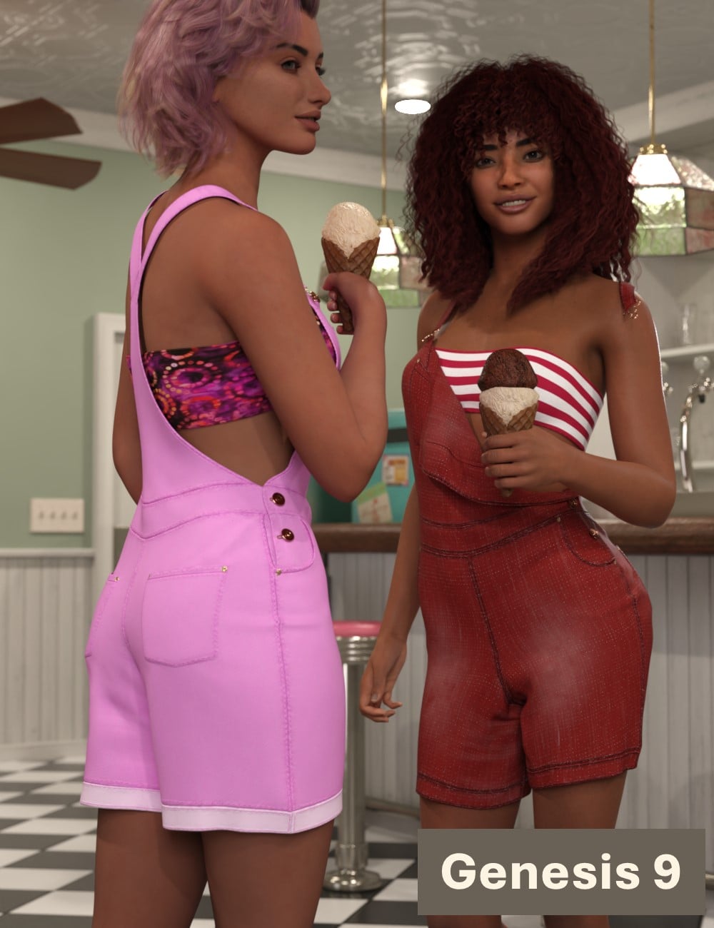 dForce CeeCee Basics Outfit 04 for Genesis 9 and 8 Female | Daz 3D