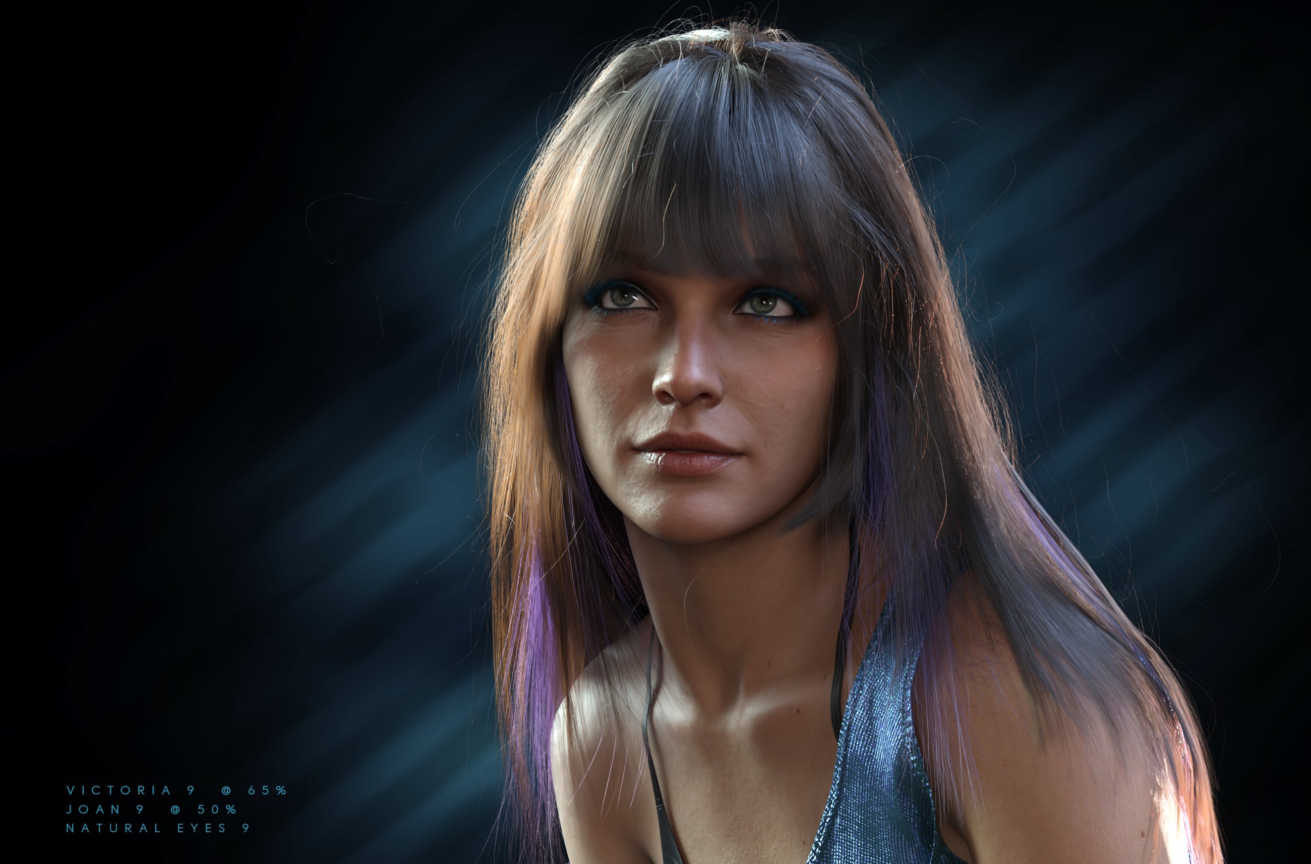 dForce Faustian Fringe Hair for Genesis 9 | Daz 3D