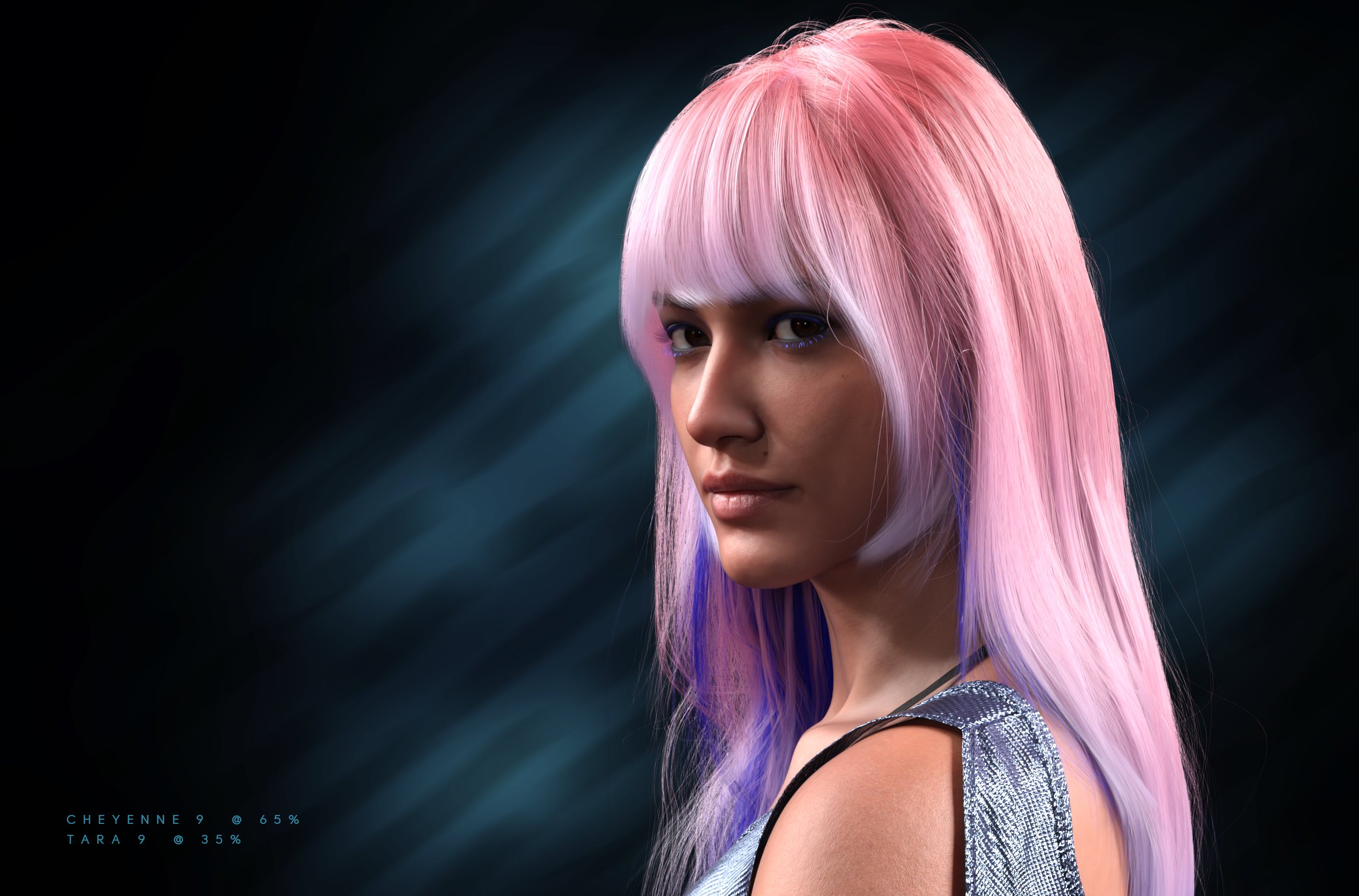 dForce Faustian Fringe Hair for Genesis 9 | Daz 3D