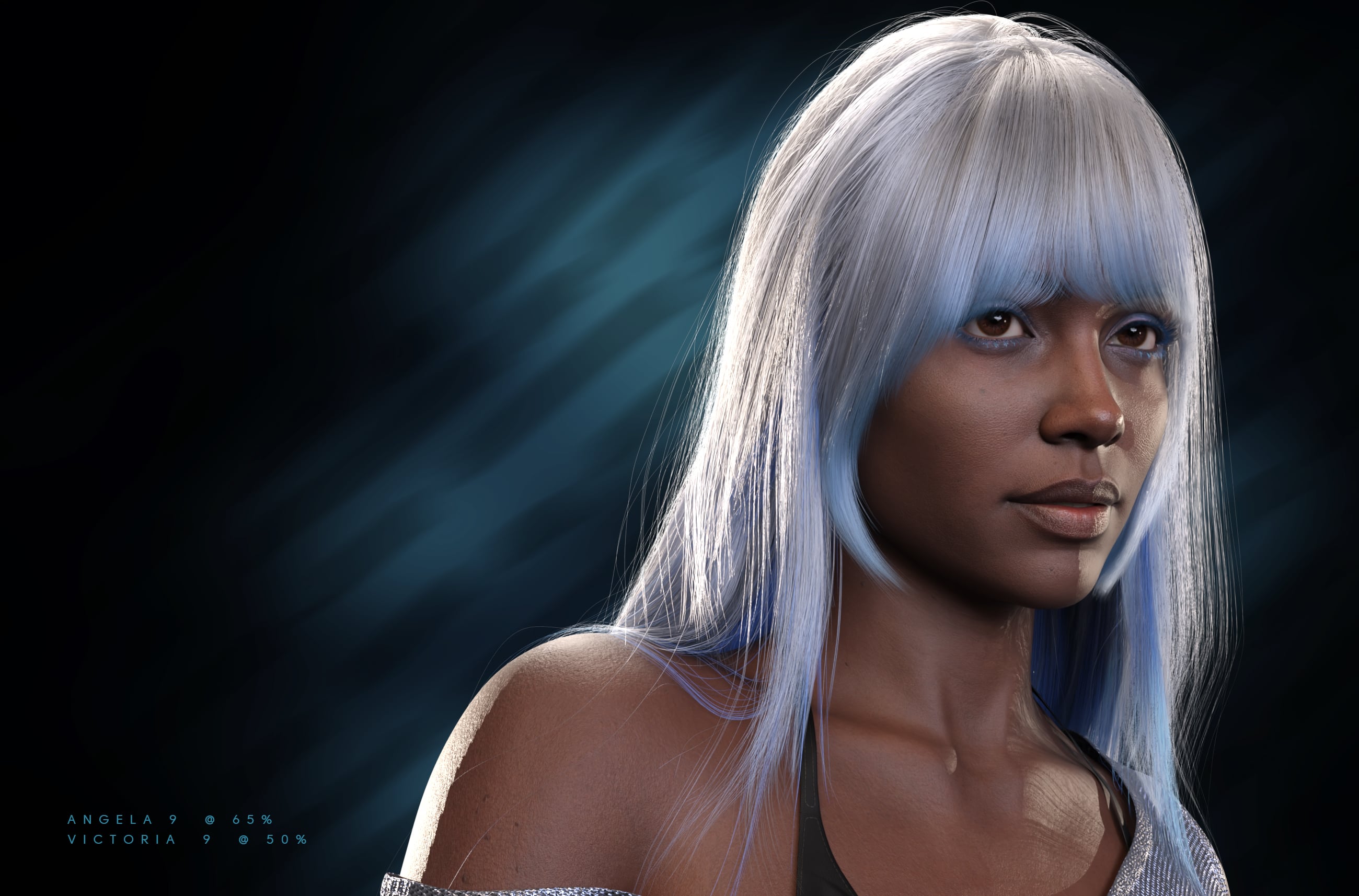 dForce Faustian Fringe Hair for Genesis 9 | Daz 3D