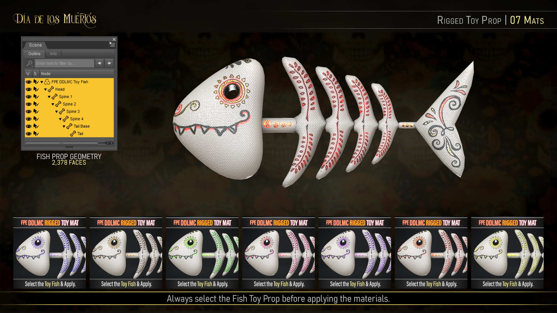 FPE Dia de los Muertos Makeup for Daz House Cat | Daz 3D