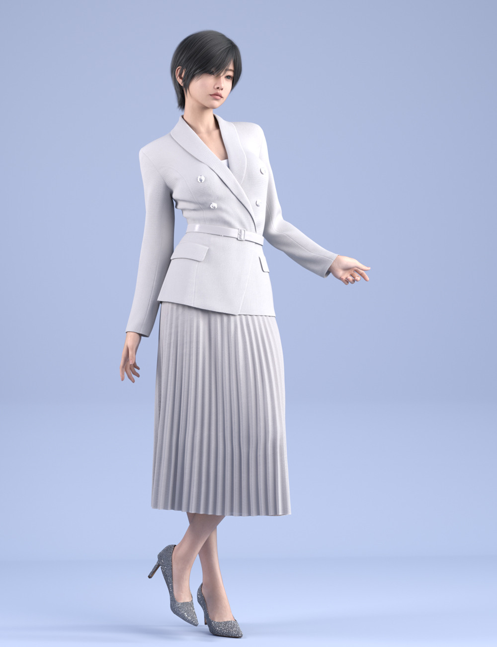 dForce HnC24 Shawl Collar Suit Outfit for Genesis 9 | Daz 3D