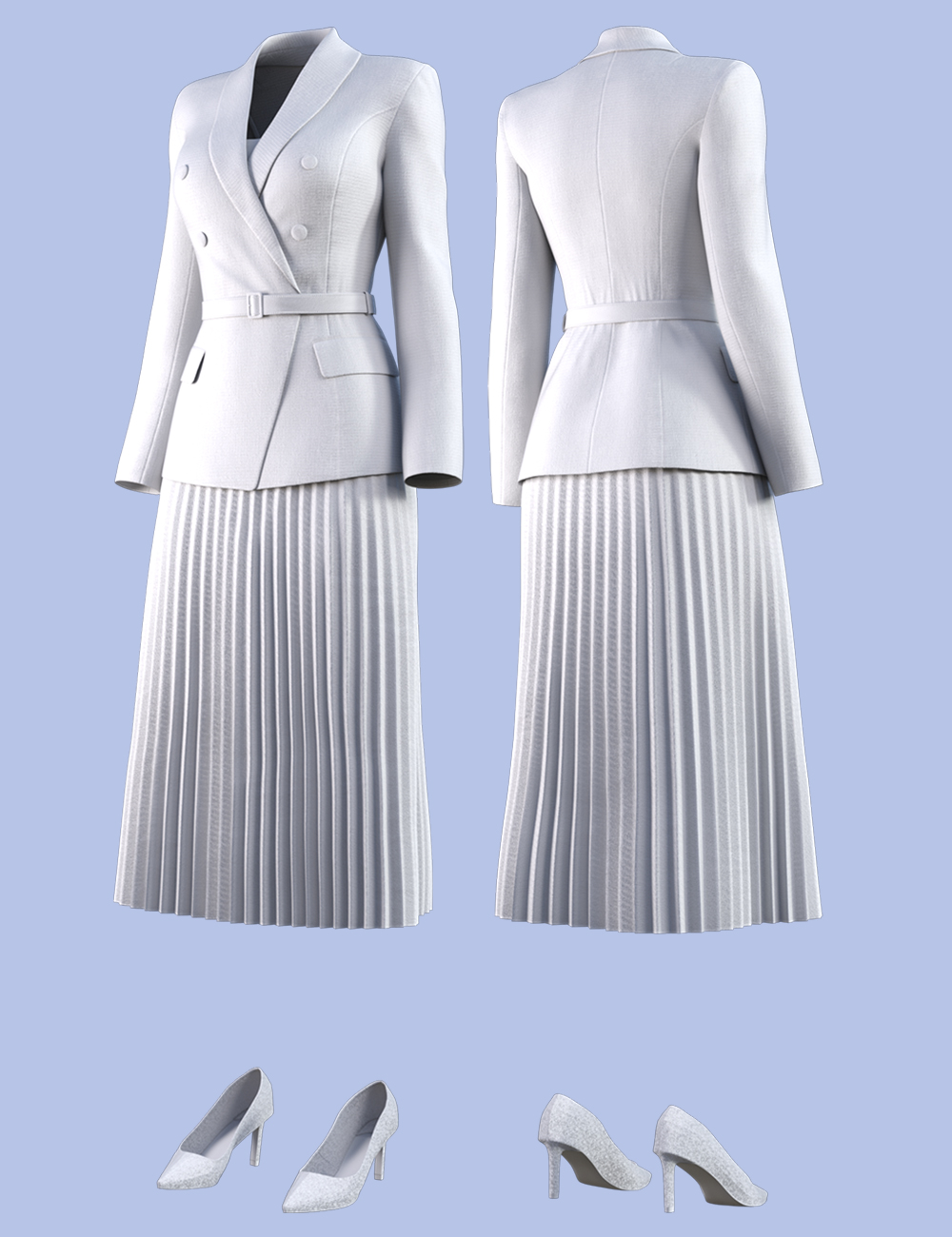dForce HnC24 Shawl Collar Suit Outfit for Genesis 9 | Daz 3D