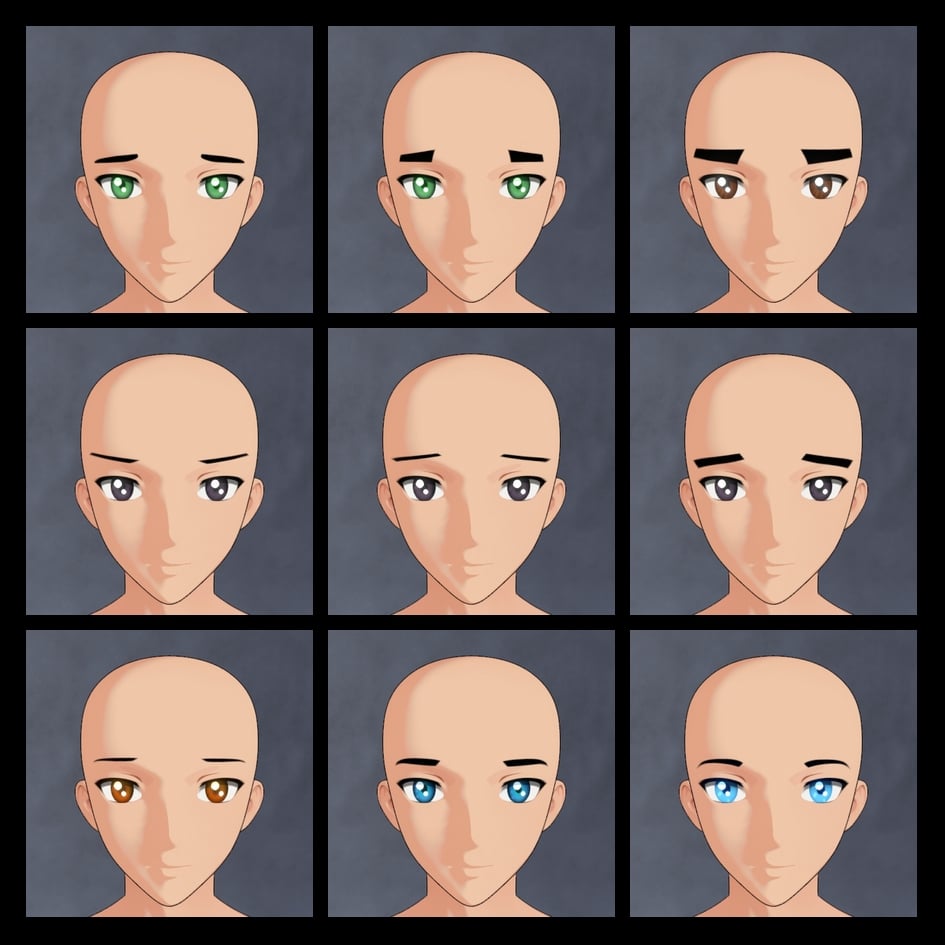 Anime Brows and Eyes Expansion for Genesis 9 | Daz 3D