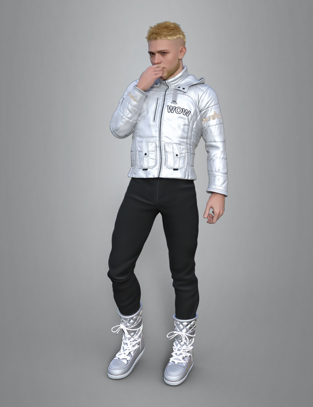 Winter Down Coat Outfit for Genesis 9 | Daz 3D