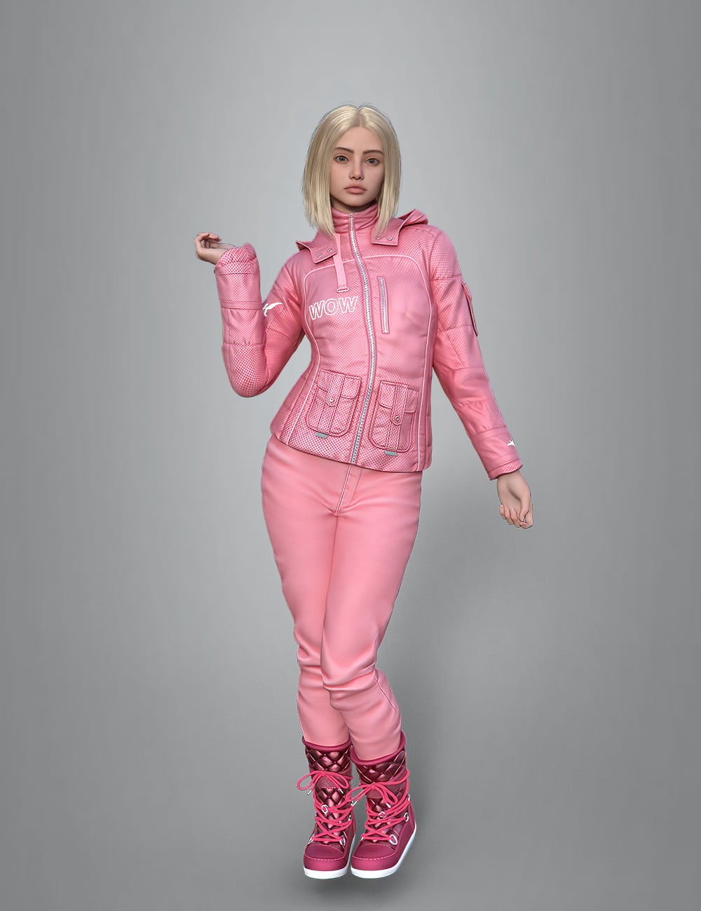 Winter Down Coat Outfit for Genesis 9 | Daz 3D