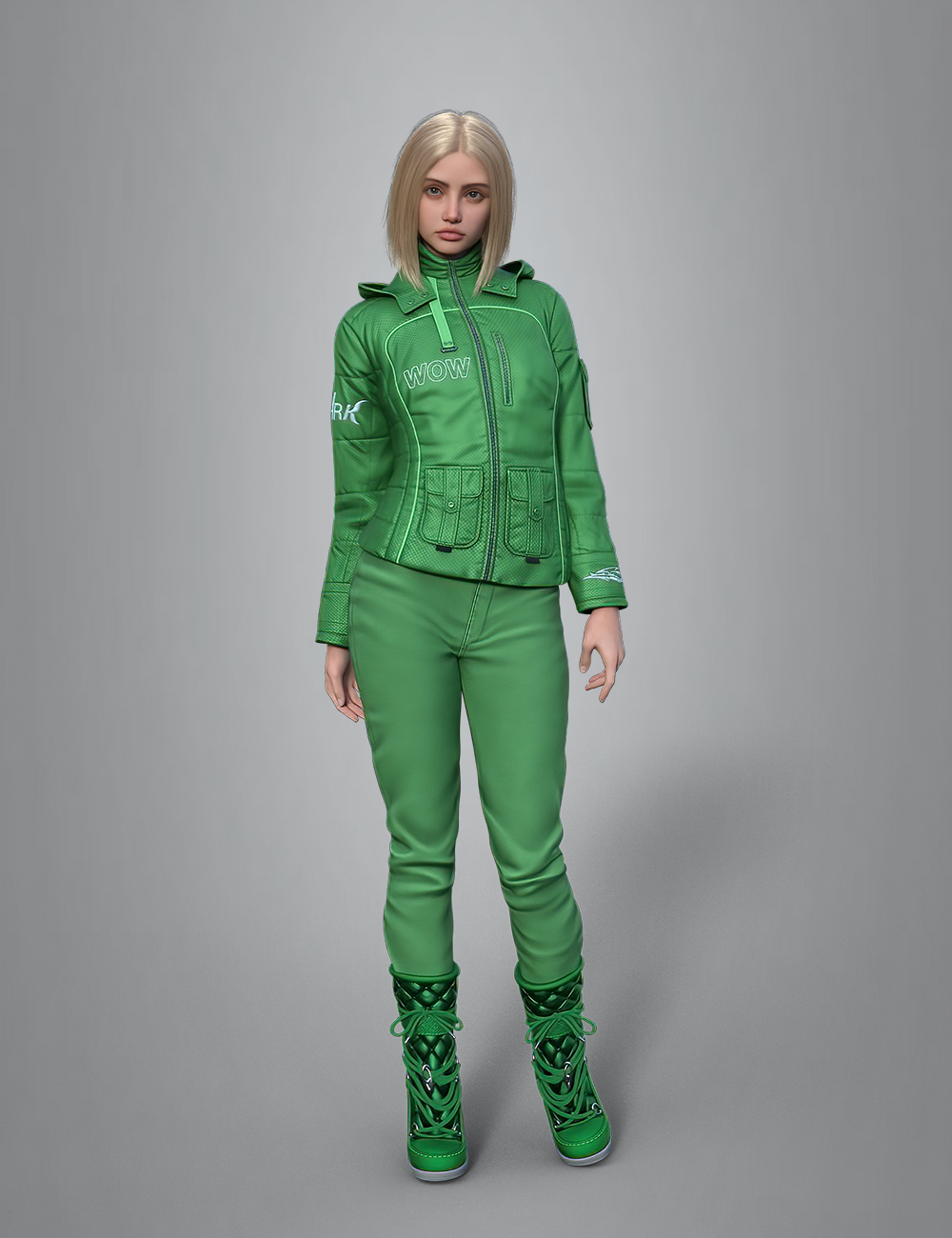 Winter Down Coat Outfit for Genesis 9 | Daz 3D