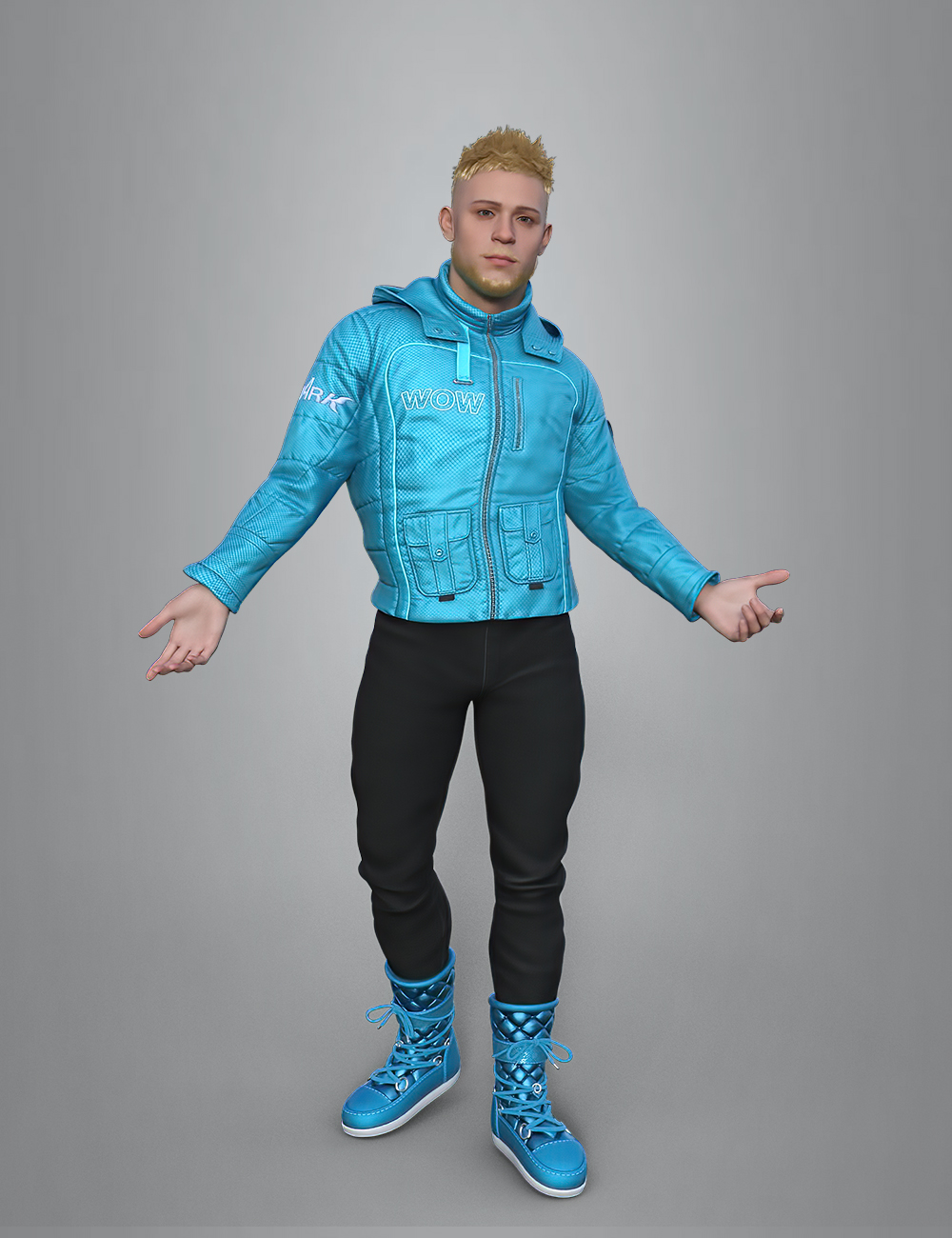 Winter Down Coat Outfit for Genesis 9 | Daz 3D