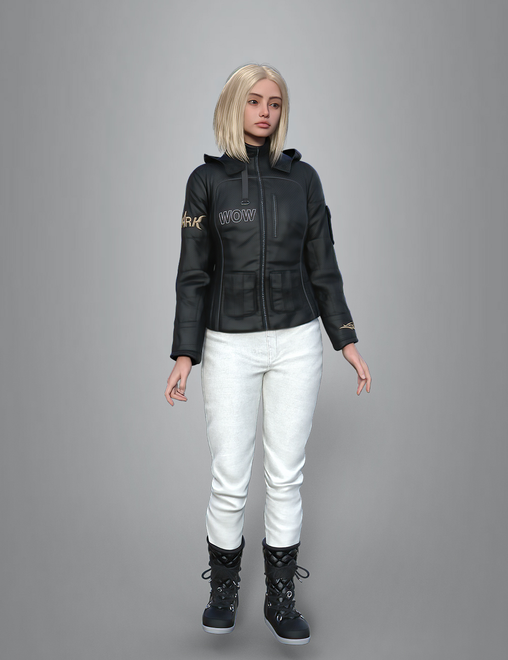 Winter Down Coat Outfit for Genesis 9 | Daz 3D