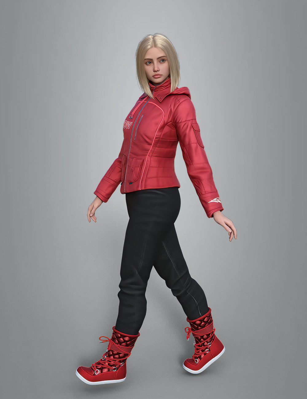 Winter Down Coat Outfit for Genesis 9 | Daz 3D