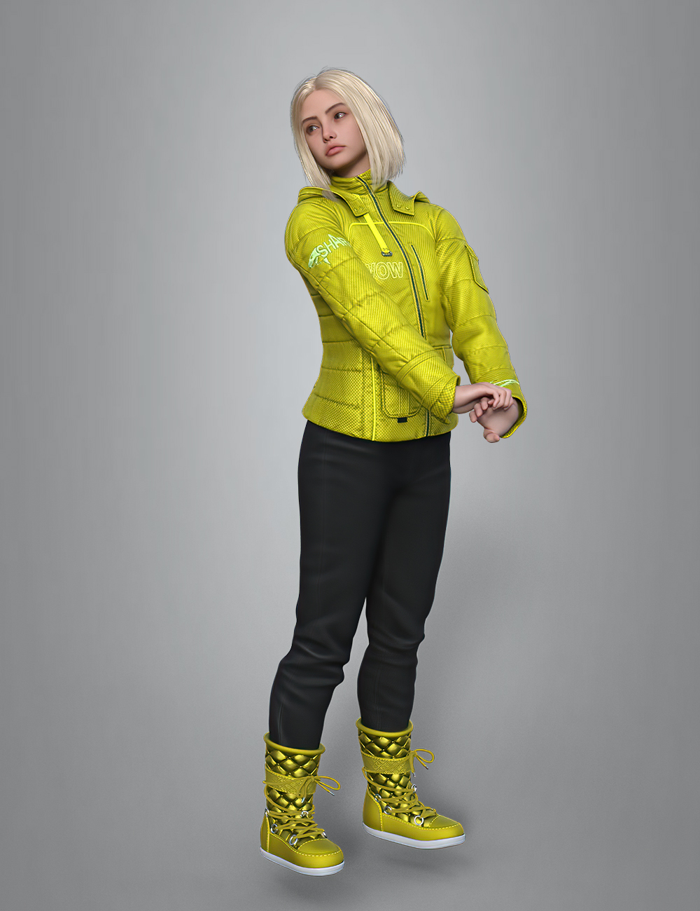 Winter Down Coat Outfit for Genesis 9 | Daz 3D