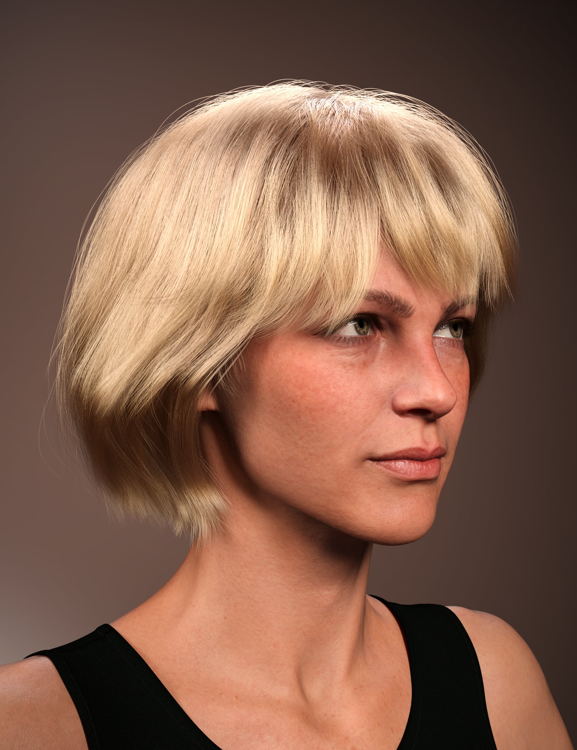 dForce FE Strand-Based Bob Wave Hair for Genesis 9 | Daz 3D