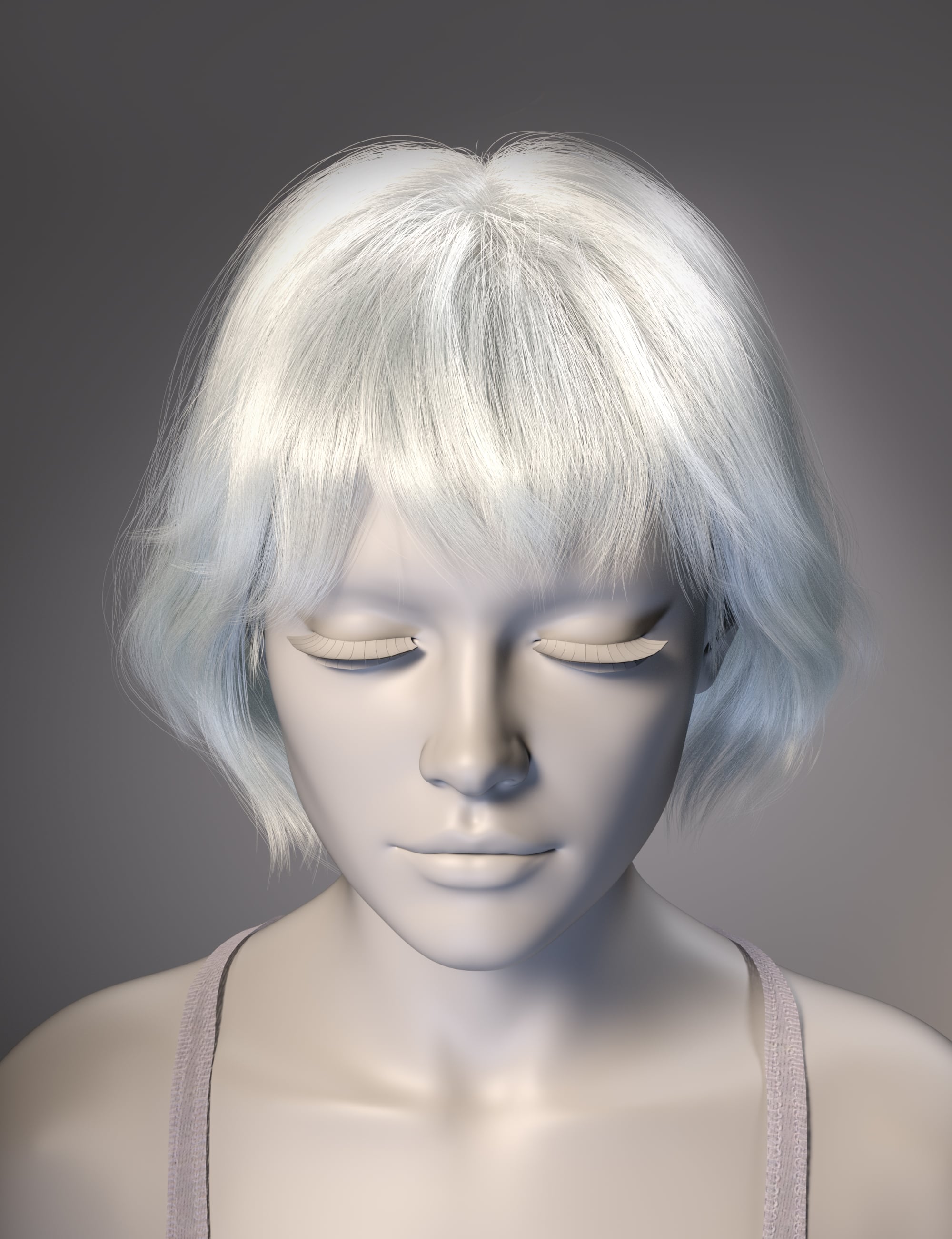 dForce FE Strand-Based Bob Wave Hair for Genesis 9 | Daz 3D