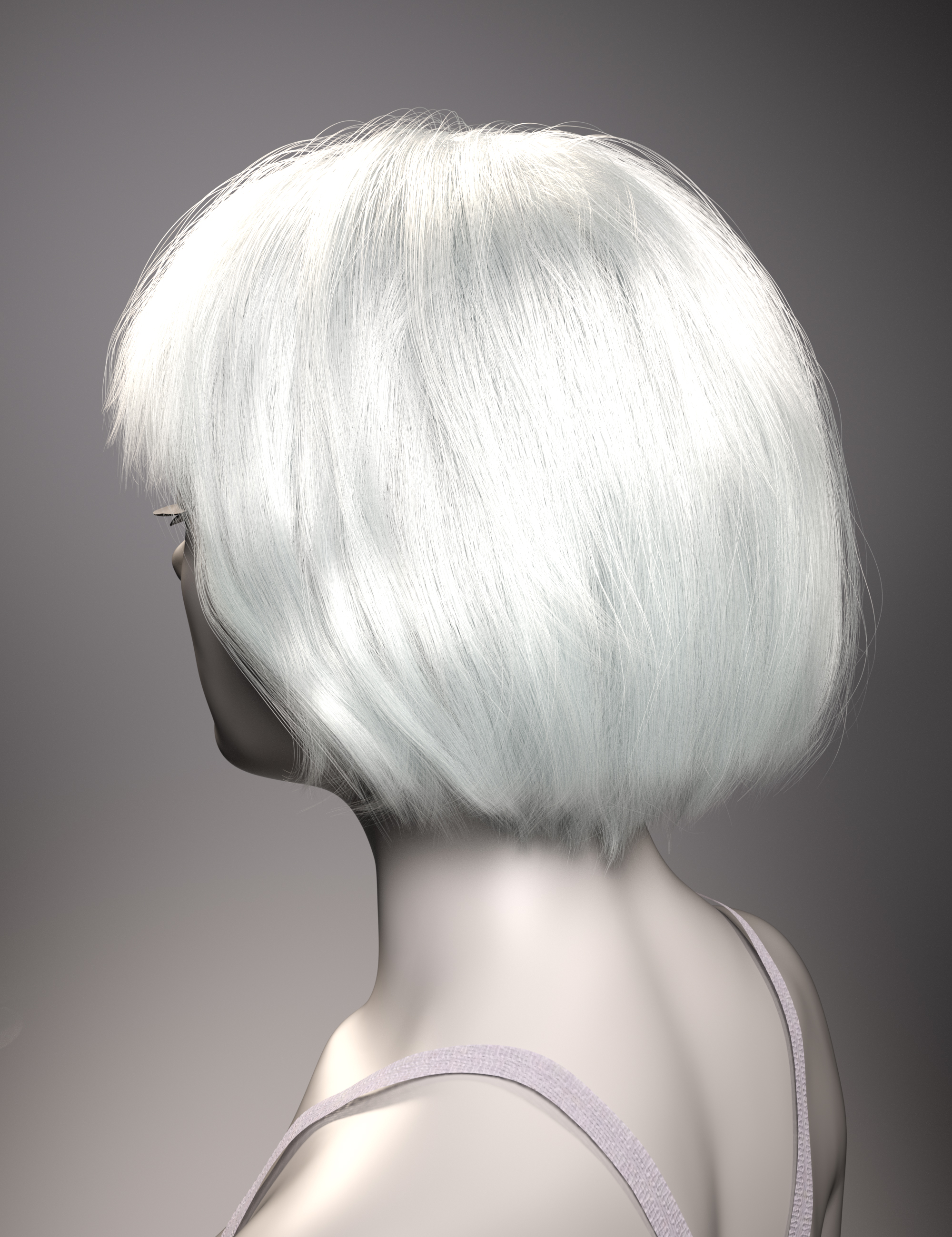 dForce FE Strand-Based Bob Wave Hair for Genesis 9 | Daz 3D