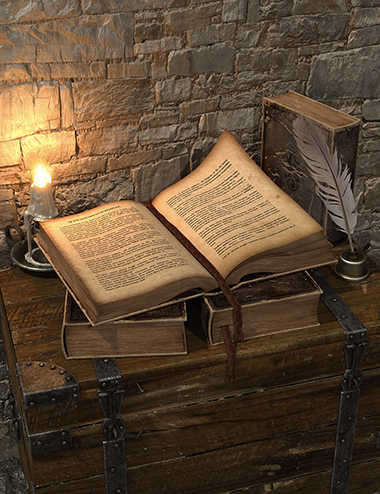 Posable Book, Chest and Accessories (including dForce) | Daz 3D