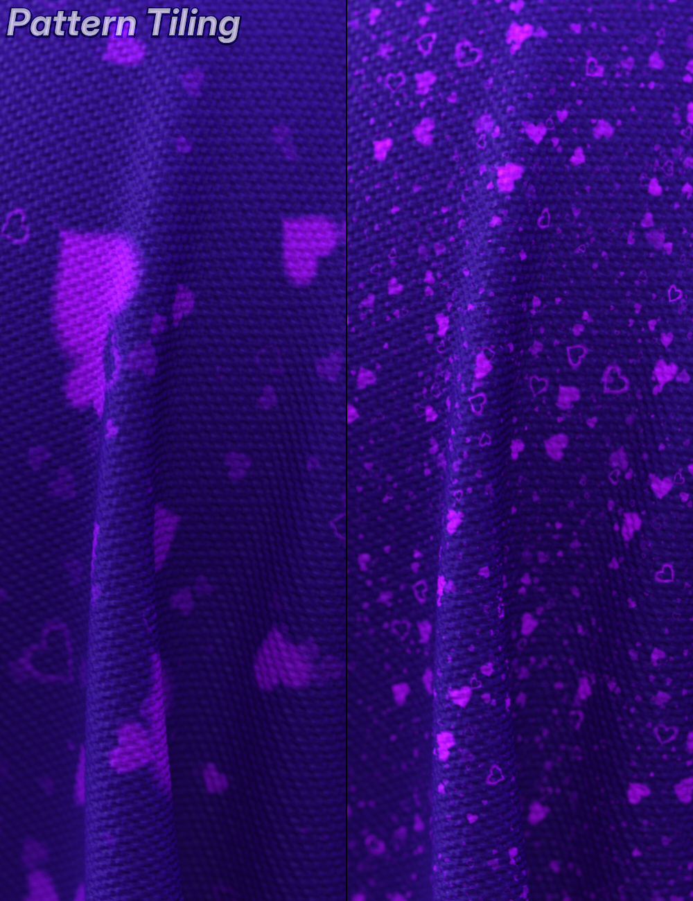 MMX Heart Fabric Patterns for Iray | Daz 3D