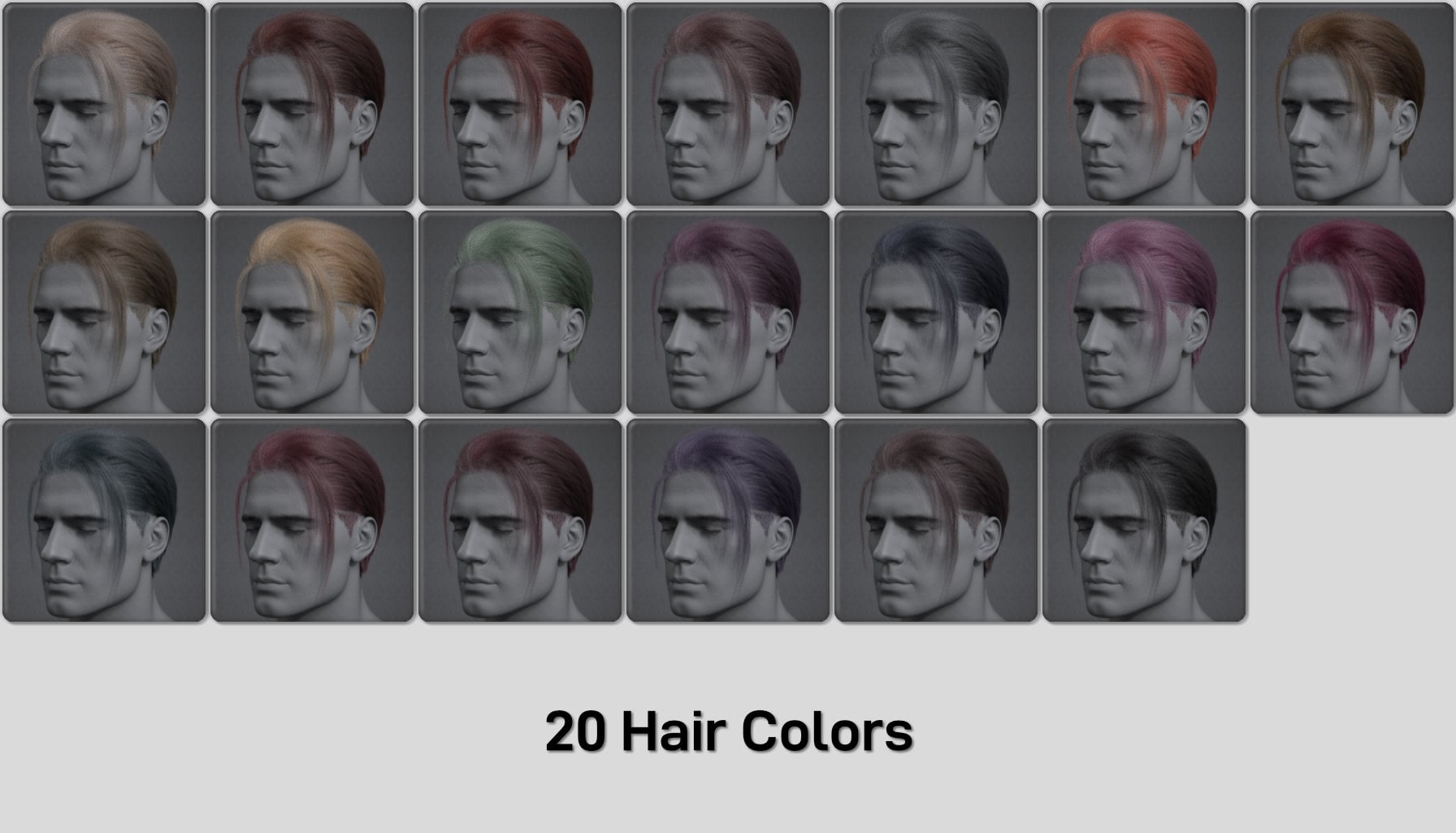 dForce AK Adonis Hair for Genesis 9 | Daz 3D