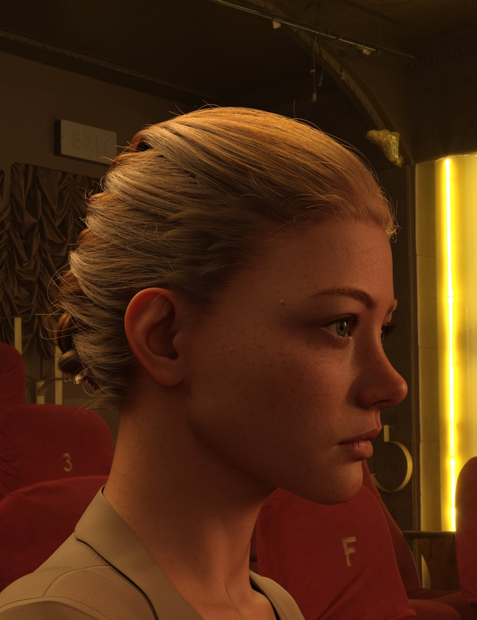 Flight Attendant Hair for Genesis 9 | Daz 3D