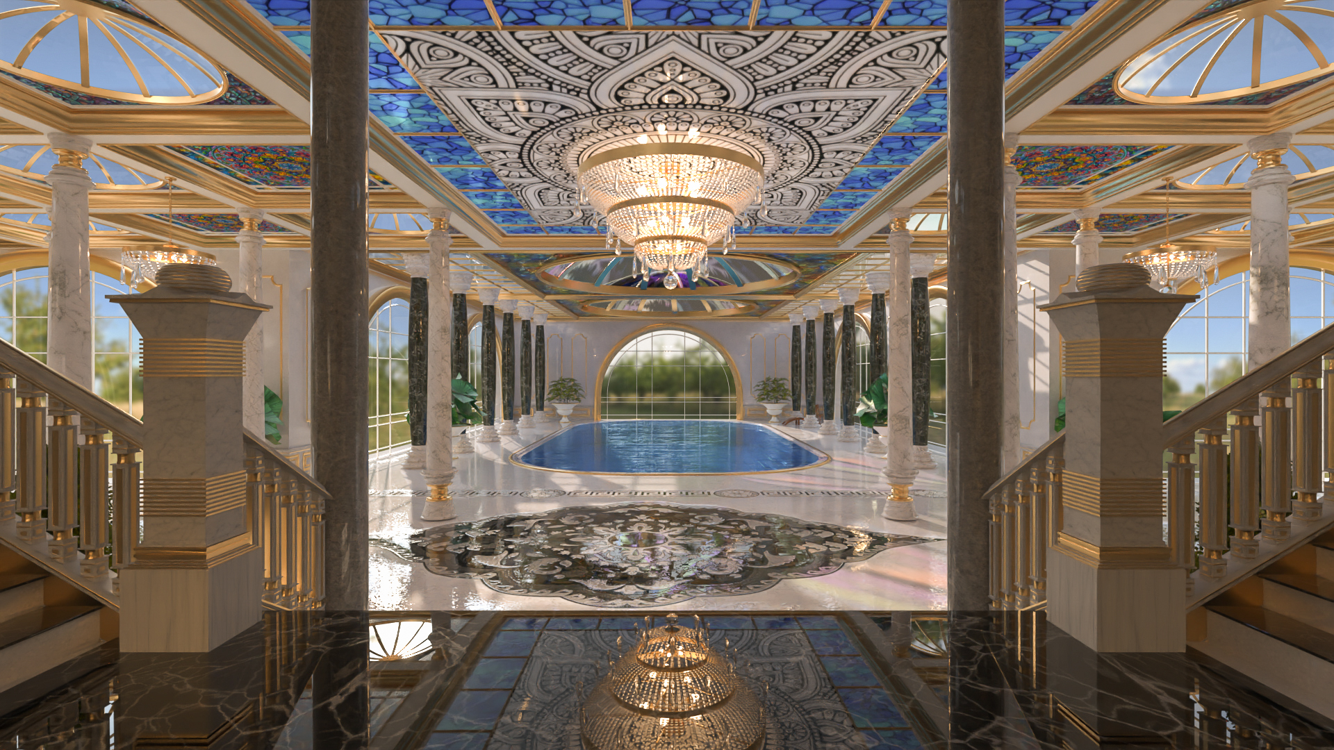 Regal Atrium and Pool Hall | Daz 3D