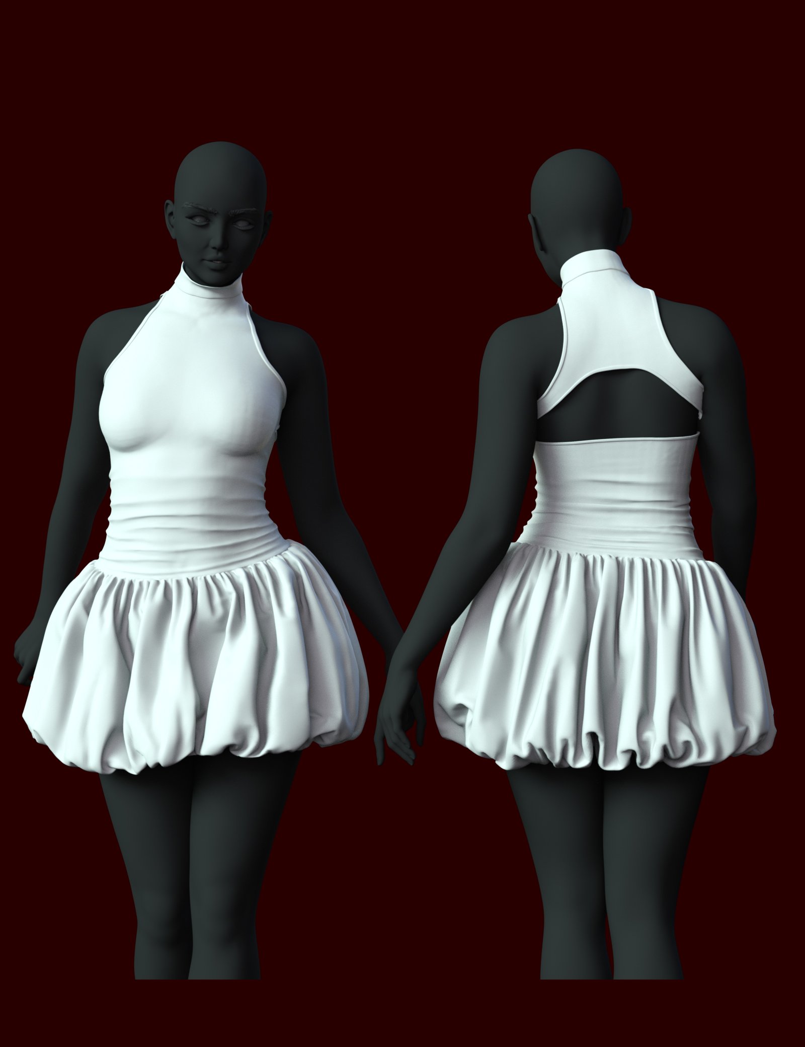 dForce MK Bubble Charm Dress for Genesis 9 | Daz 3D