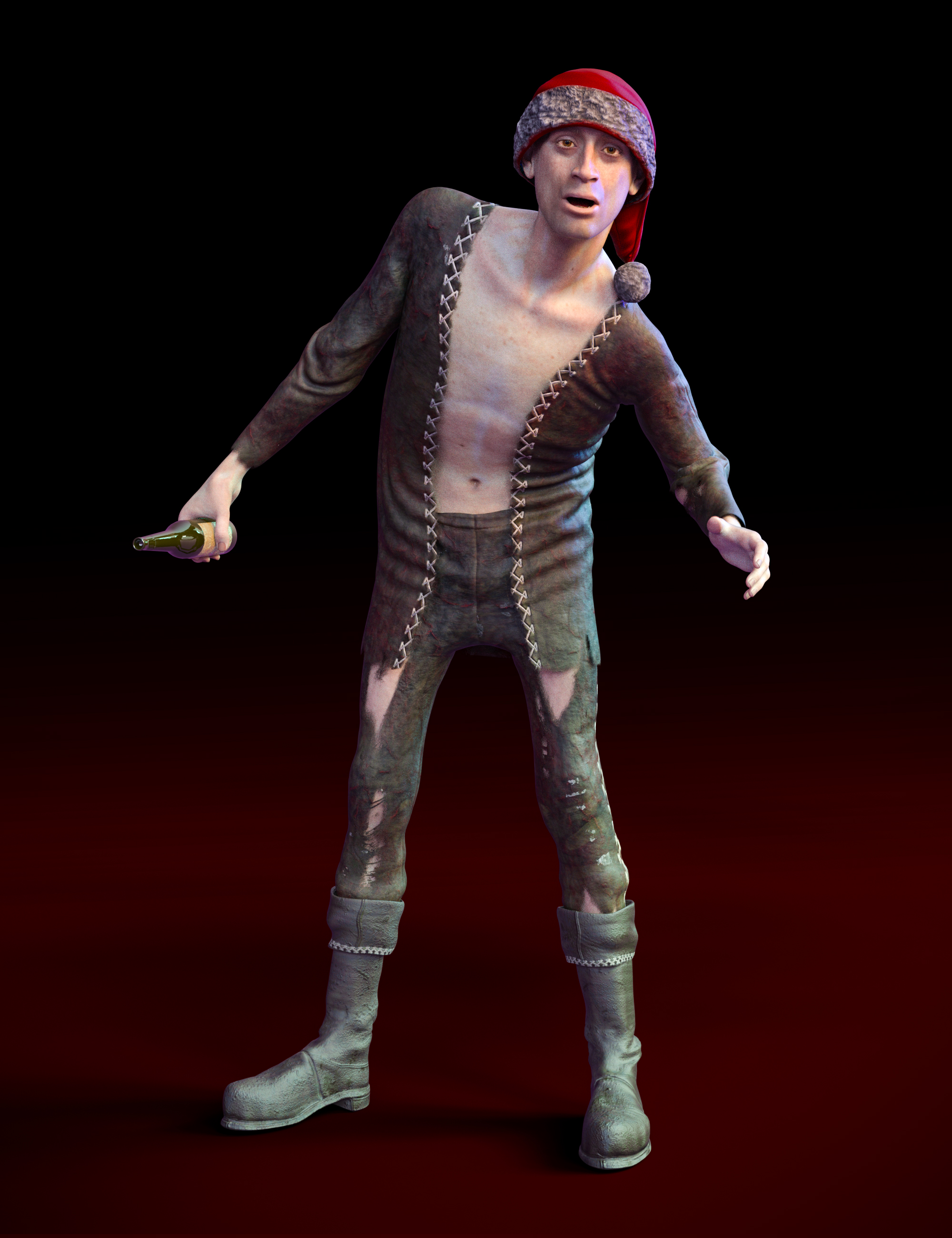 M3D dForce Bad Santa Outfit and Weapons for Genesis 9 | Daz 3D