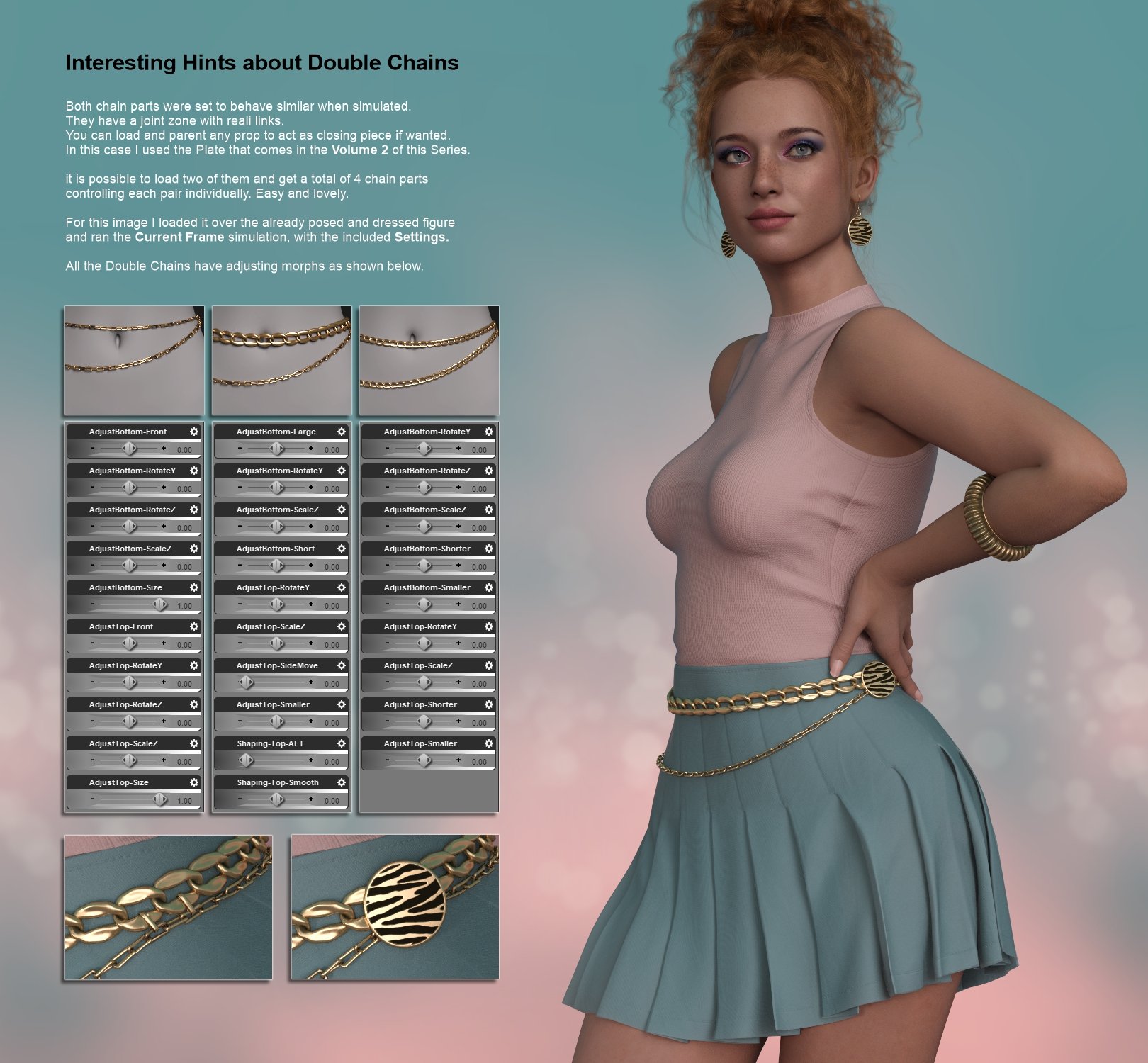 Fk Dforce Luxe Chain Belts Volume 1 Daz 3d