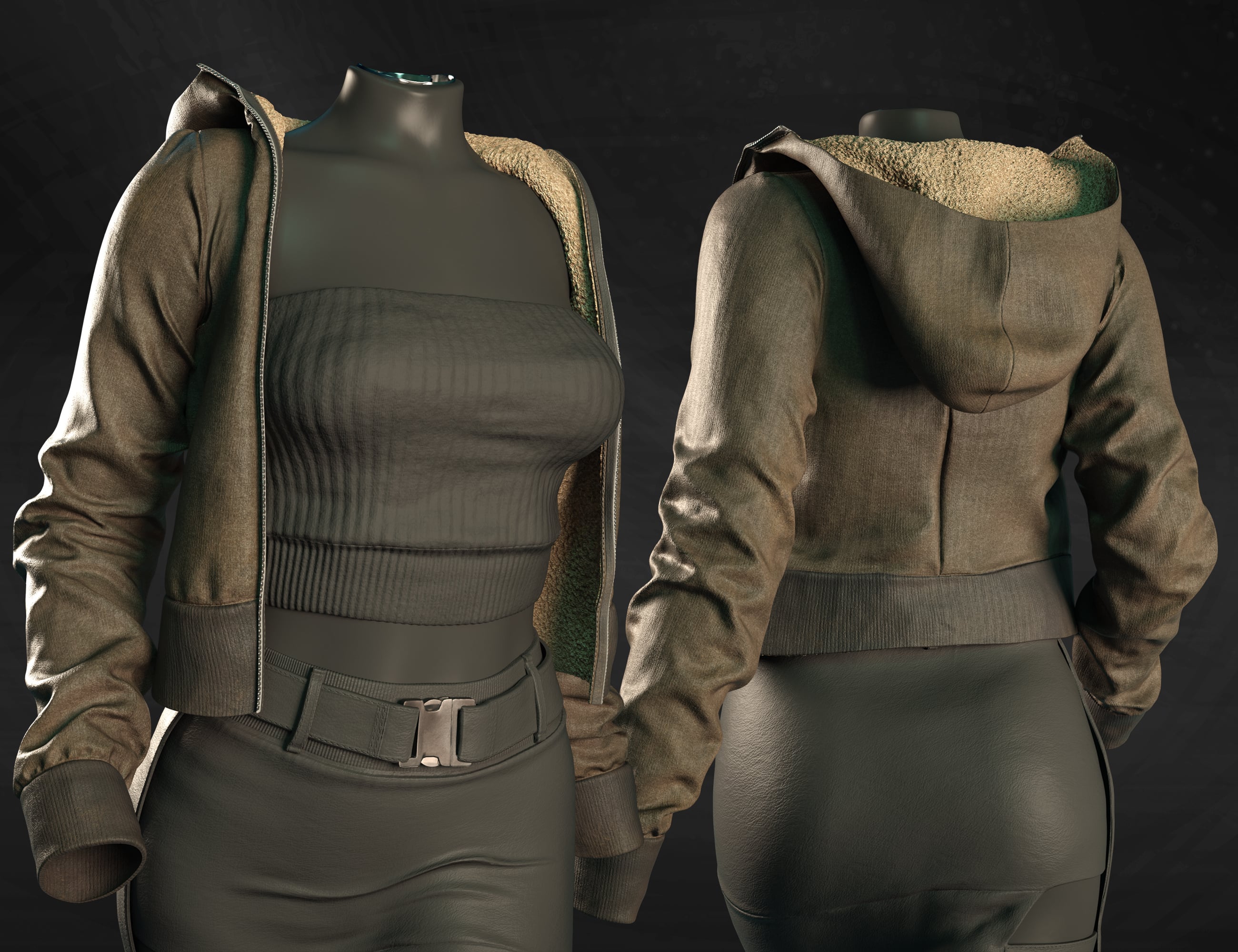 Techwear Girl HD Outfit | Daz 3D