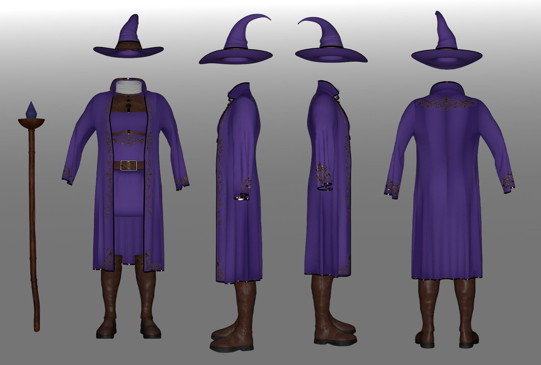 FG Wizard Outfit for Genesis 9 | Daz 3D