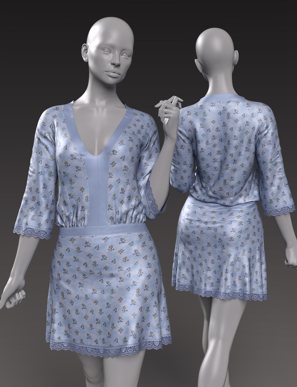 VERSUS - dForce Tunic Dress for Genesis 9 and 8 Female Texture Add-On ...