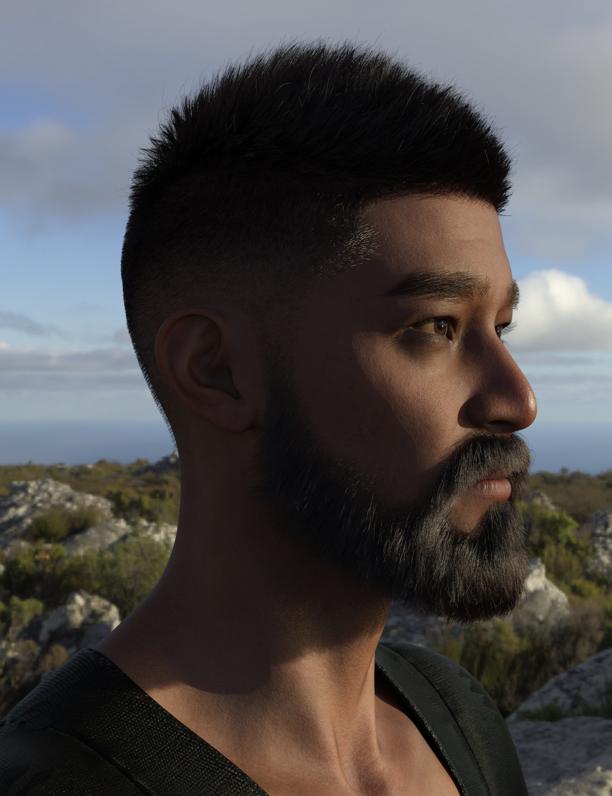 High Fade Brush Cut for Genesis 9 | Daz 3D
