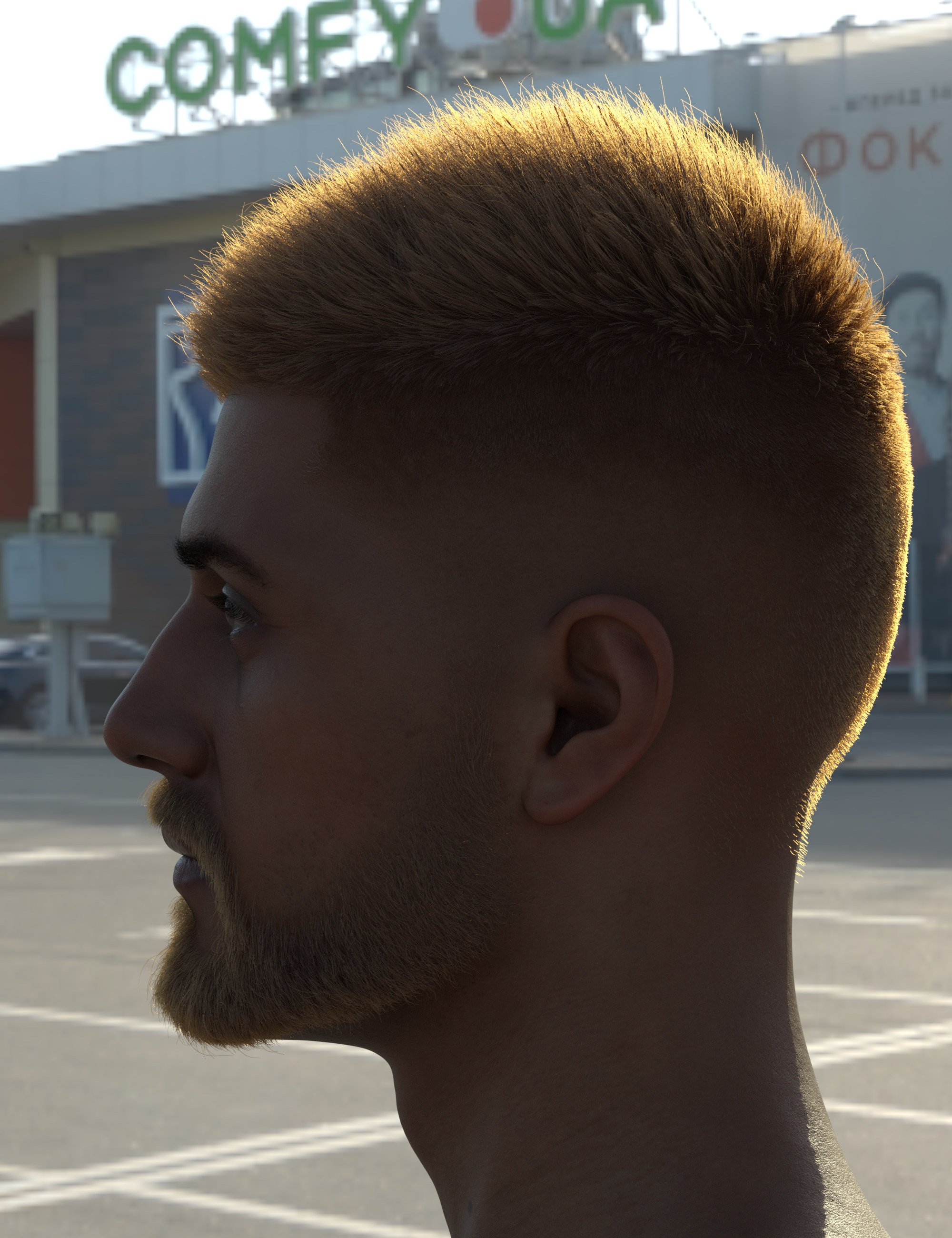 High Fade Brush Cut for Genesis 9 | Daz 3D