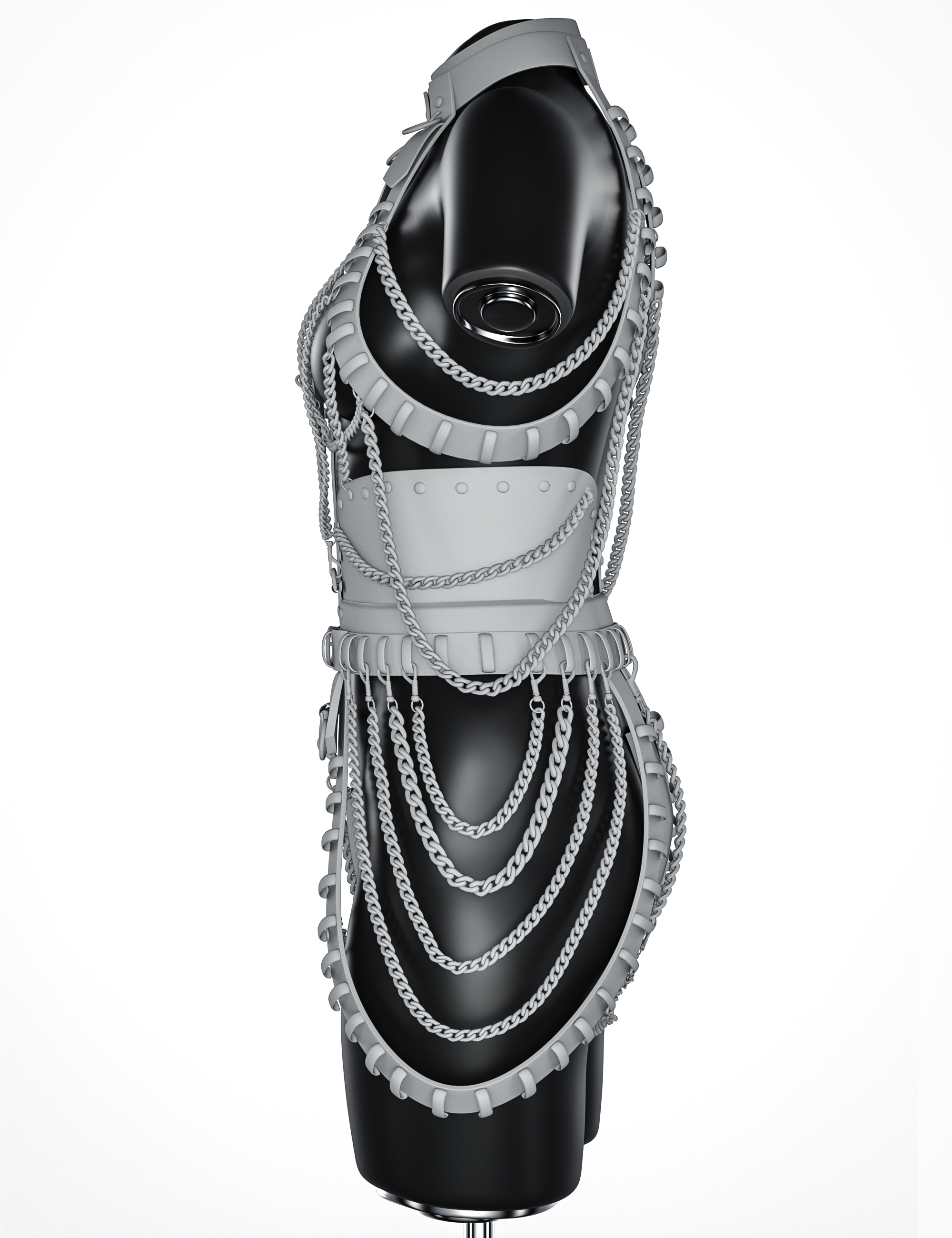 BW Leather Chain Harness Outfit For Genesis 9, Genesis 8, and 8.1 ...