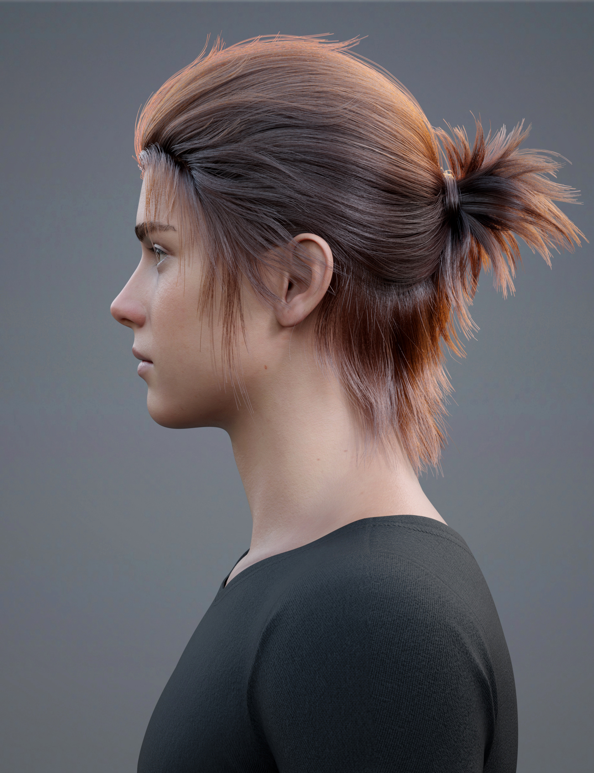 dForce BS Wolf Tail Short Hair For Genesis 9 | Daz 3D