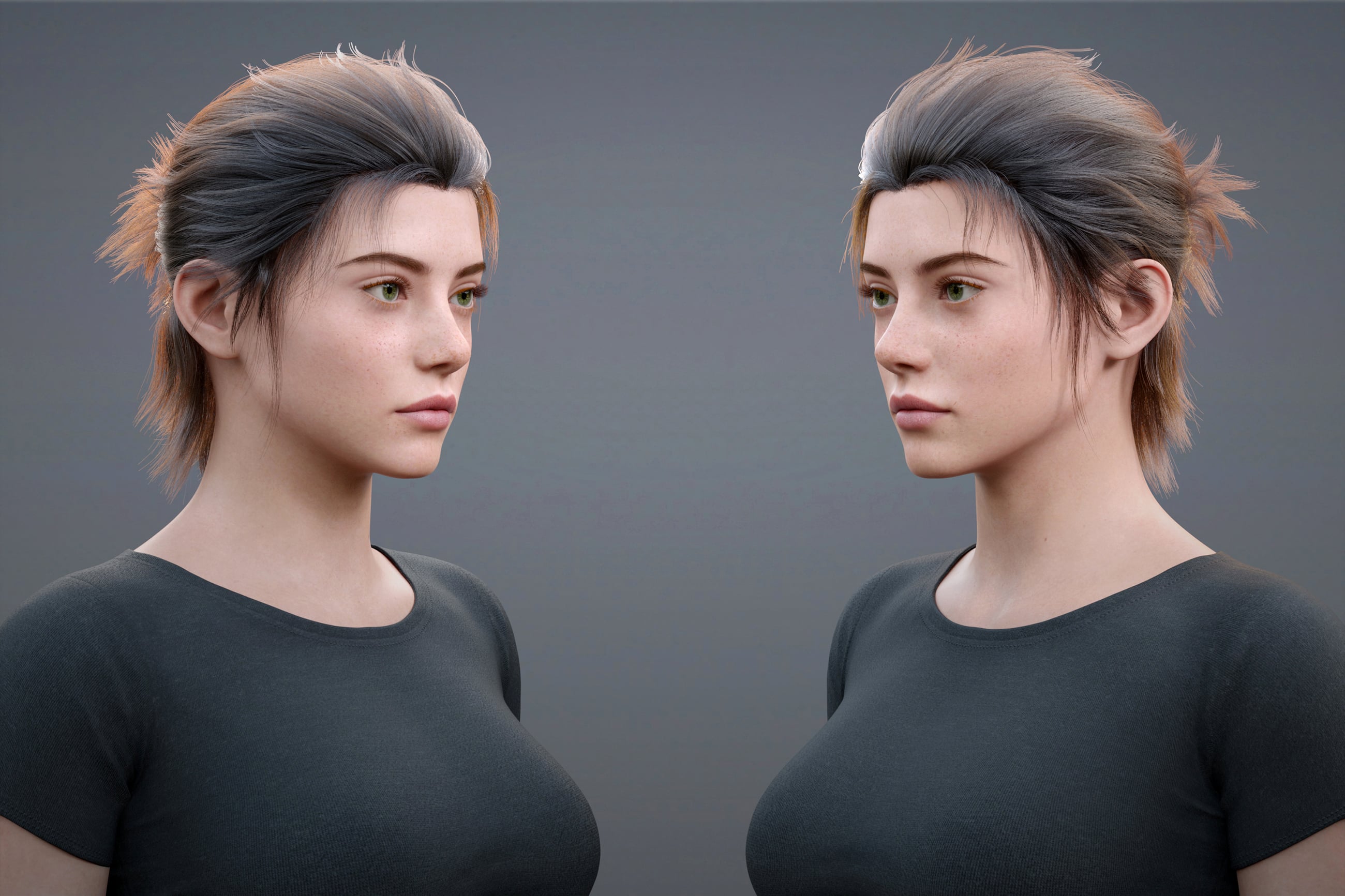 dForce BS Wolf Tail Short Hair For Genesis 9 | Daz 3D