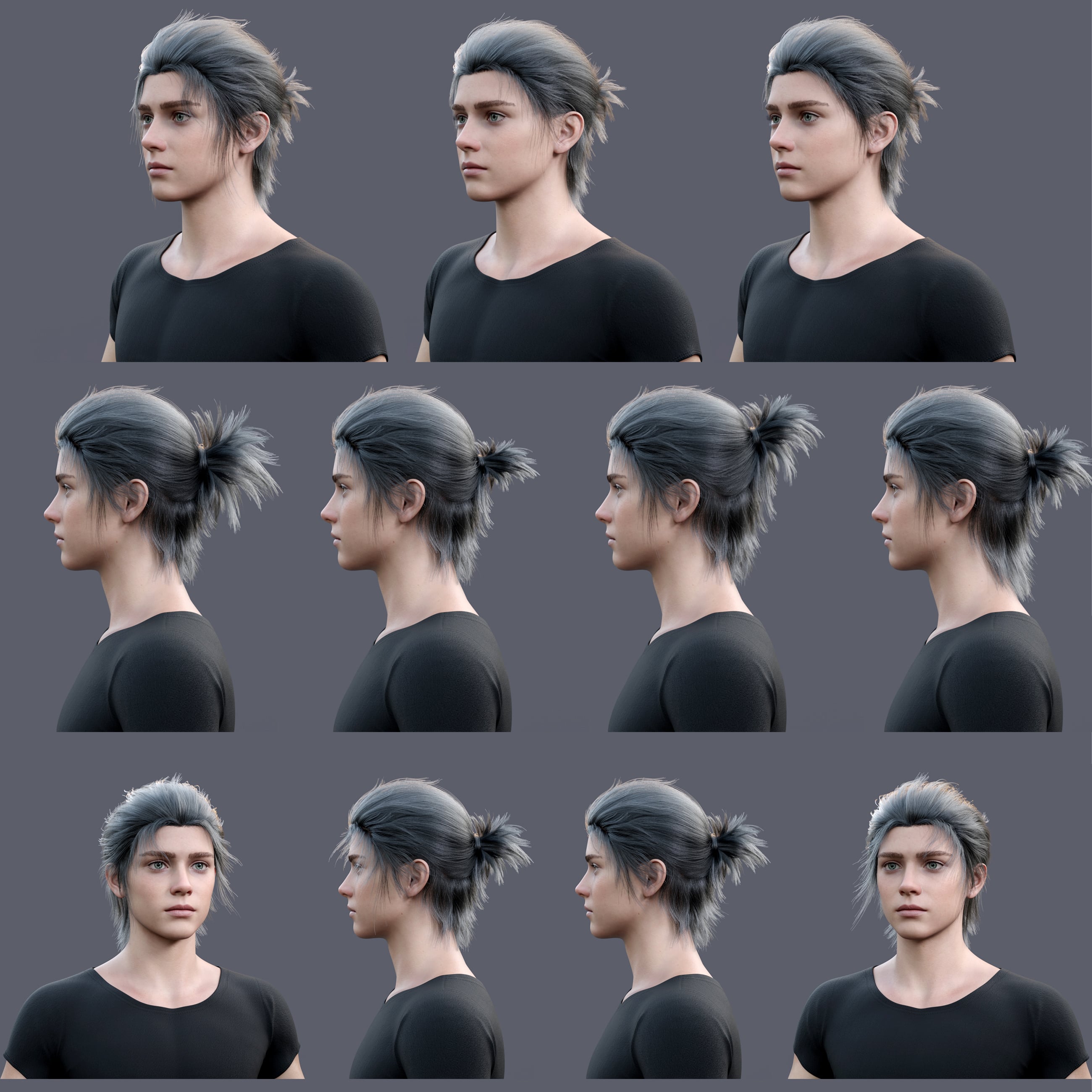 dForce BS Wolf Tail Short Hair For Genesis 9 | Daz 3D