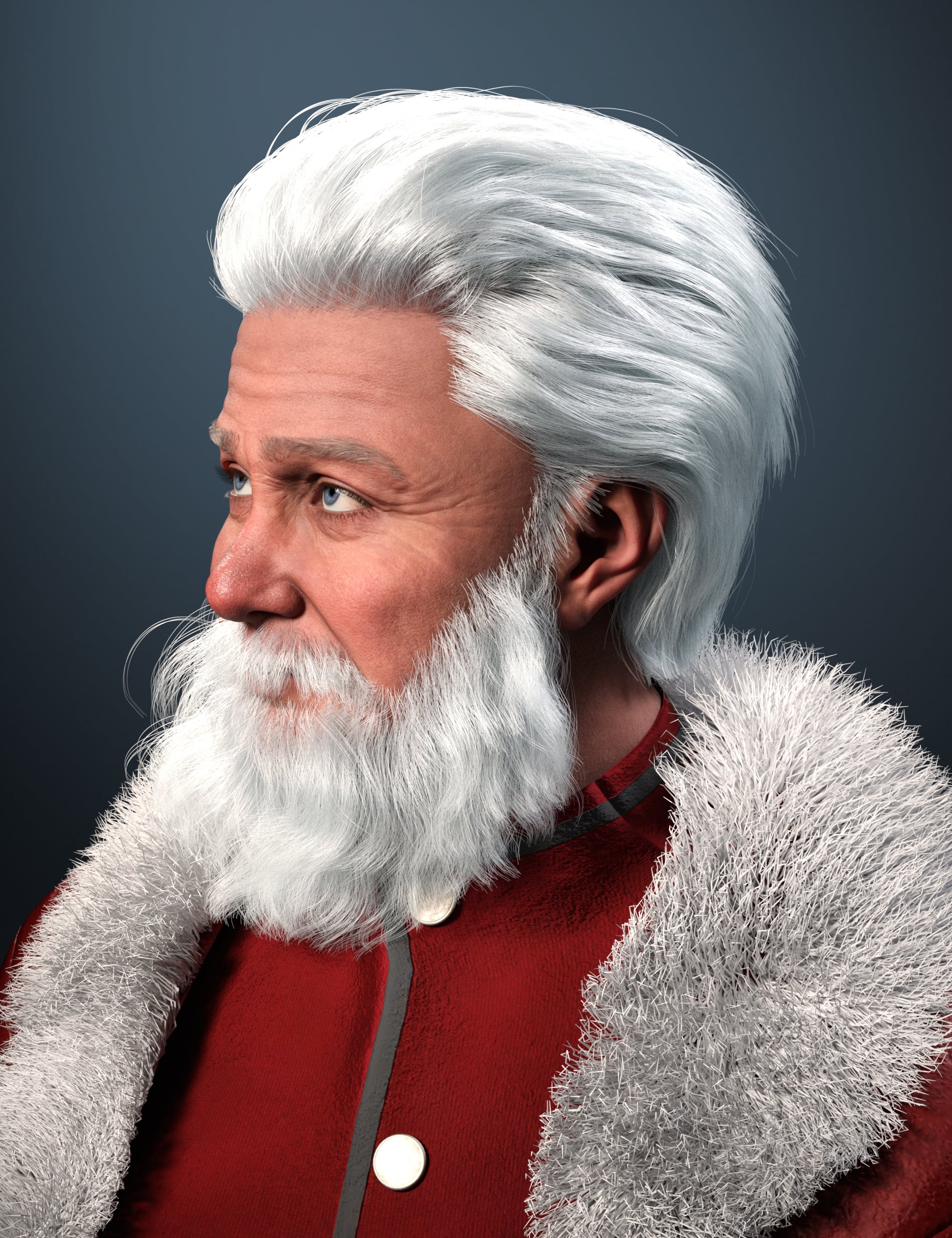 dForce FE Strand-Based Christmas Beard for Genesis 9 | Daz 3D