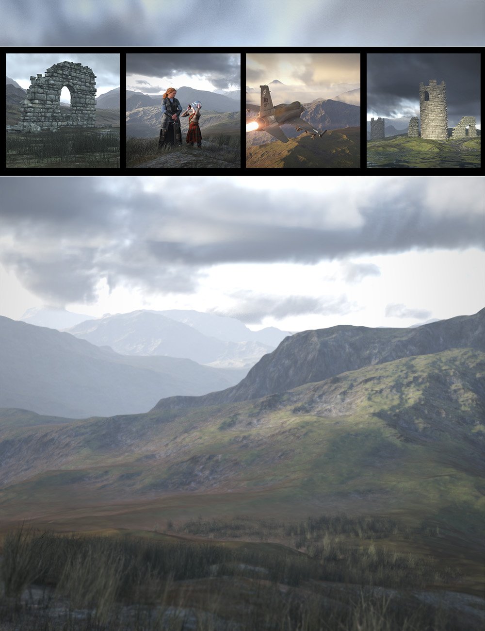 Victoria 9 HD Highlander Add-On Bundle | Daz 3D