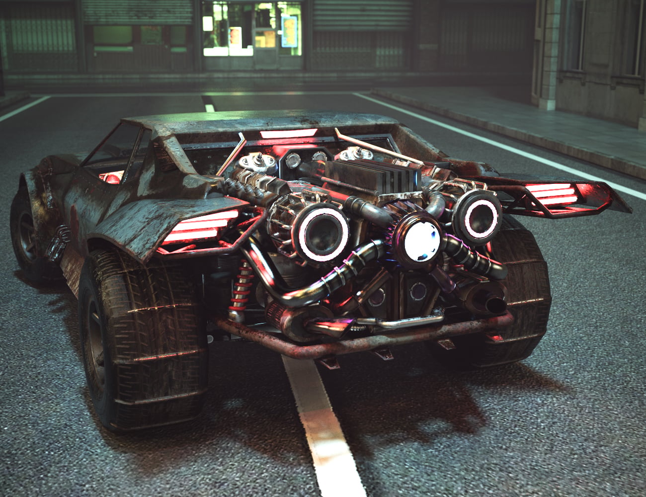XI Superhero Muscle Car | Daz 3D