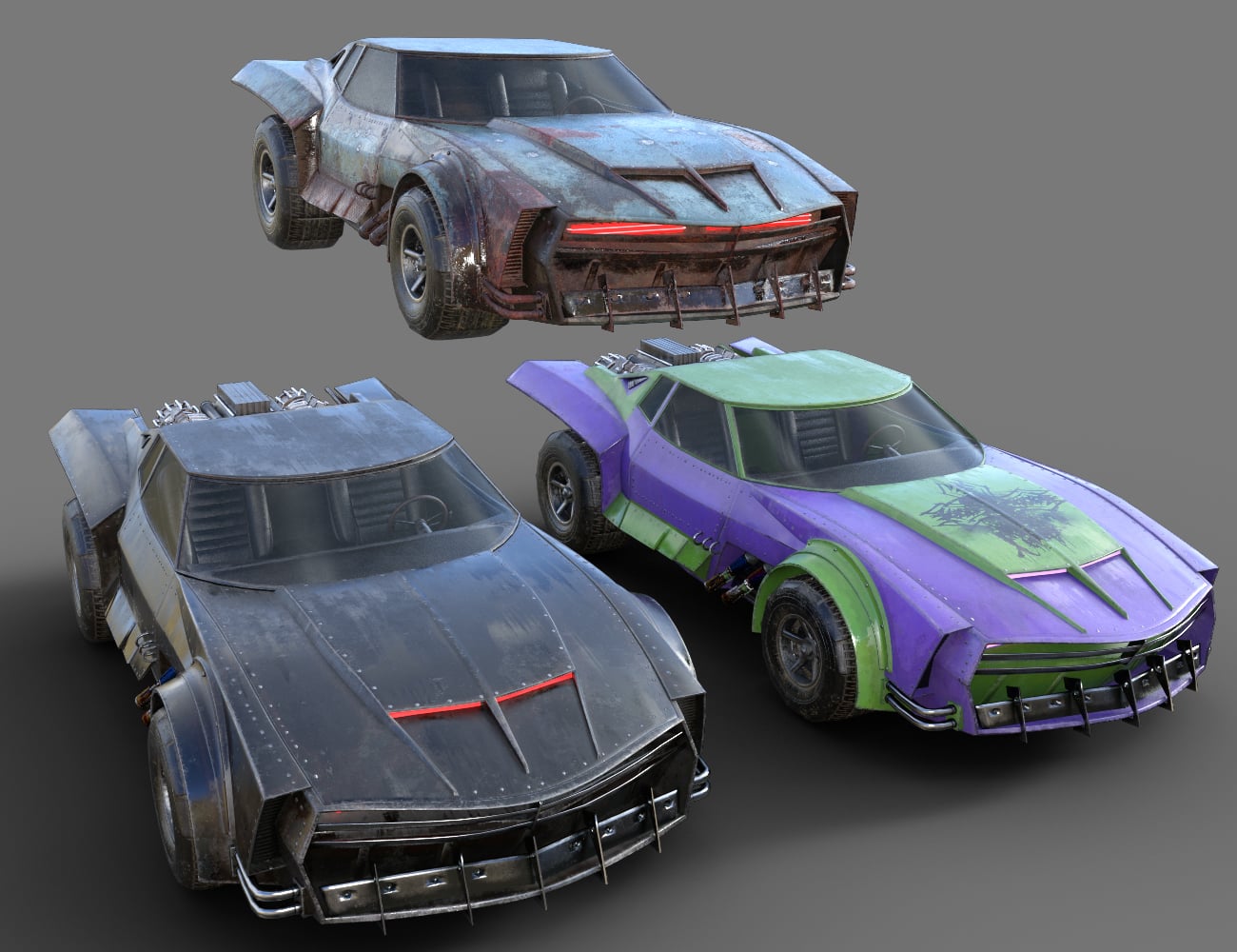 XI Superhero Muscle Car | Daz 3D